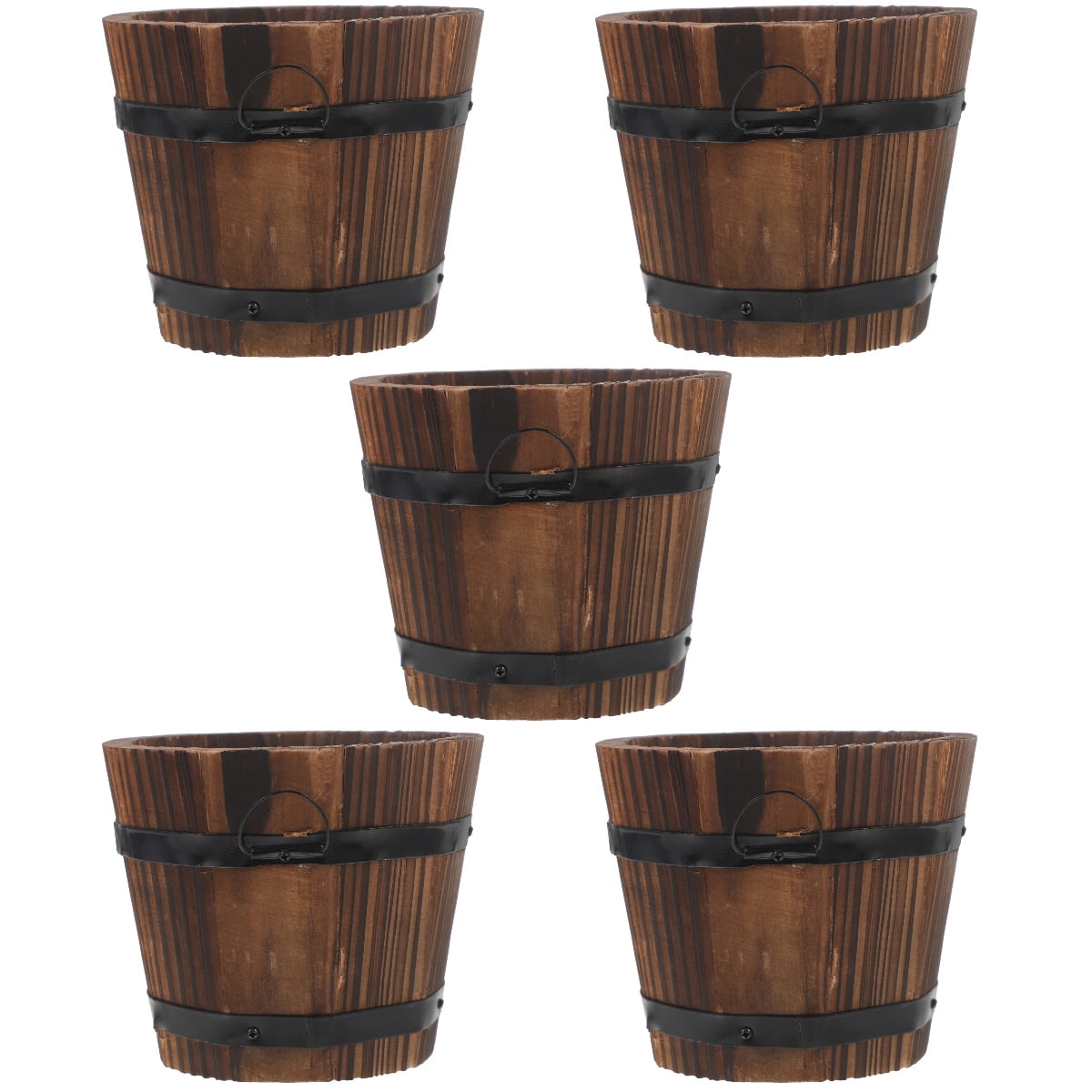 RENACLIPY Set of 5 Wooden for Indoor and Outdoor Garden Plants ...
