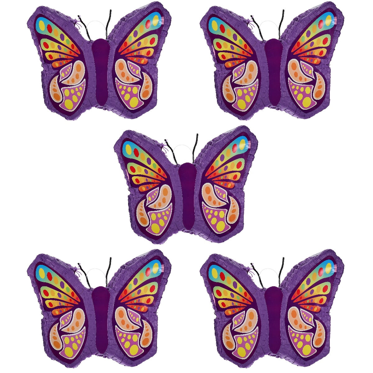 Hemoton 5pcs Butterfly Pinata Decoration Festival Party Paper Pinata ...
