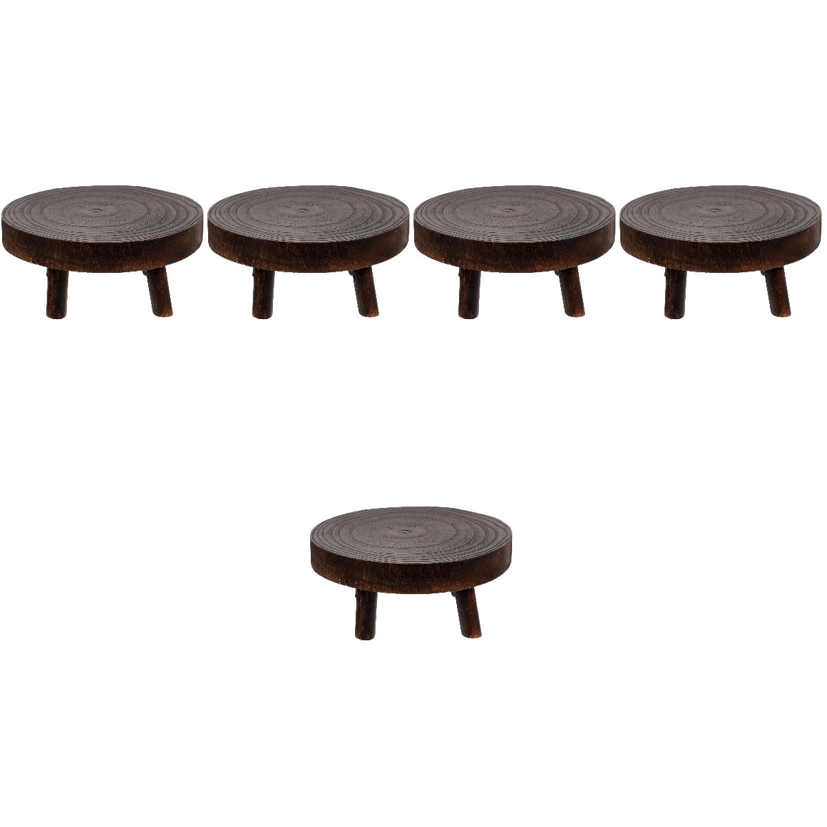 RENACLIPY Wood Cake Stool Coffee Color for Home and Display Use ...