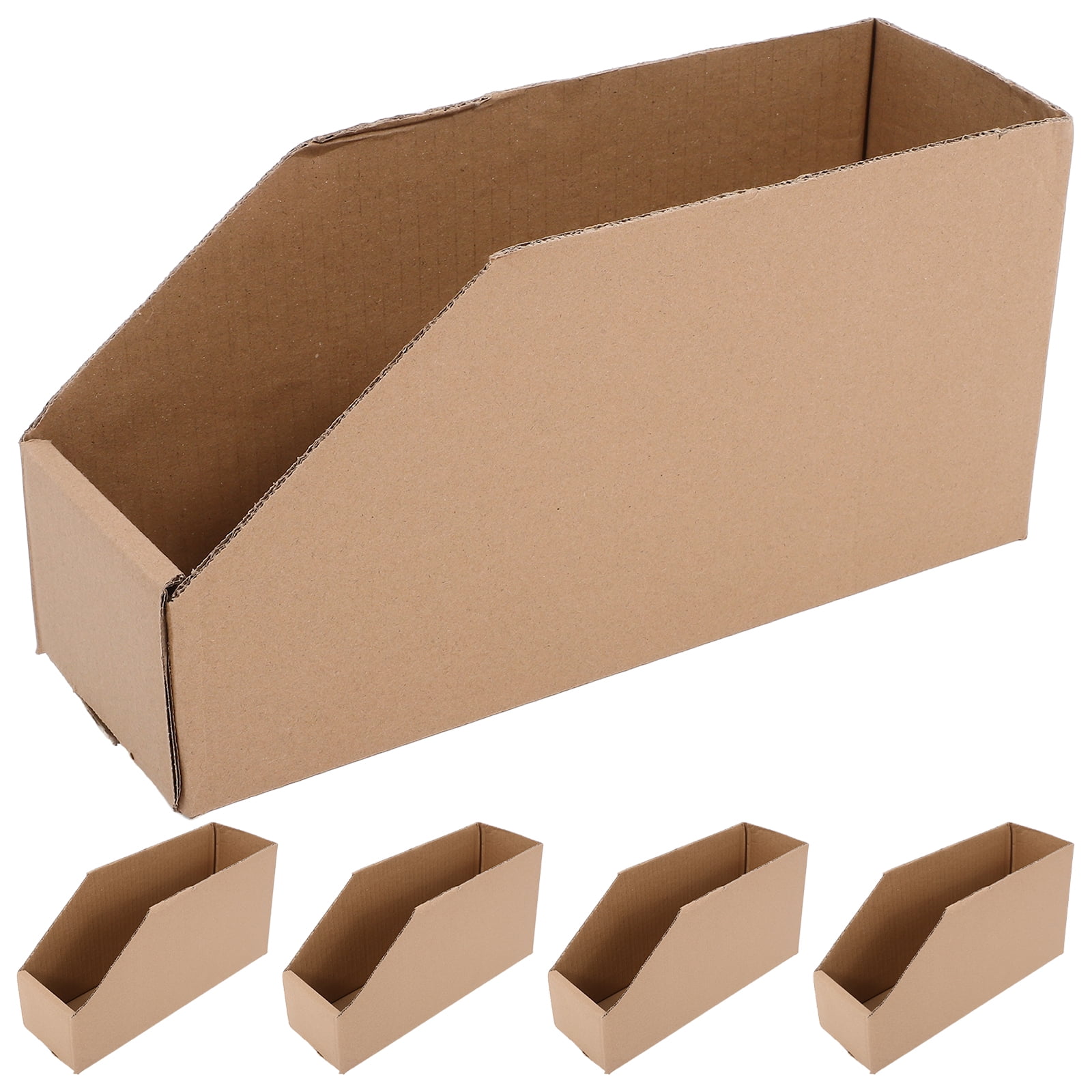 Hemoton 5pcs Corrugated Cardboard Bins Convenient To Use Topper Opening ...
