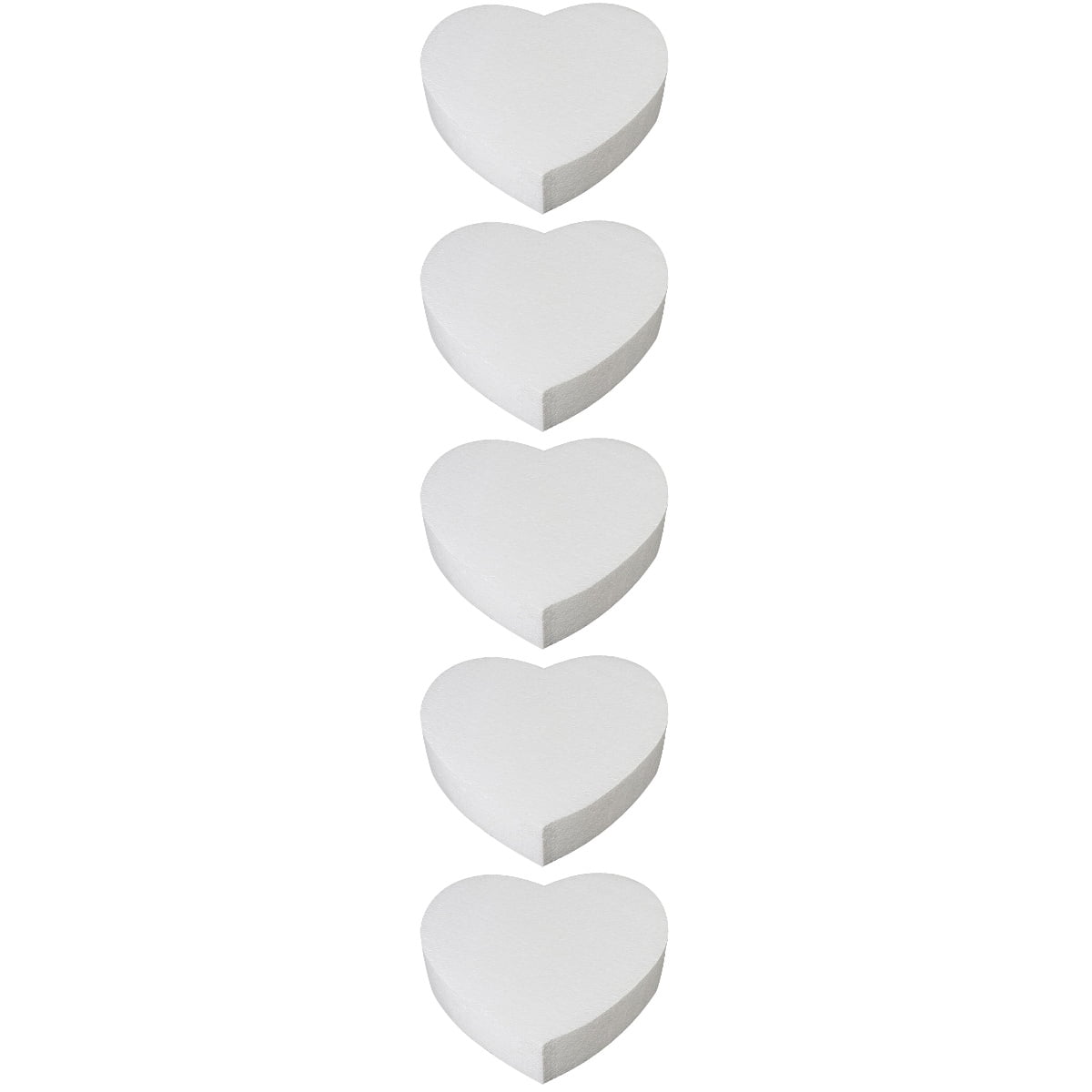 Hemoton 5pcs Foams Cake Dummies DIY Heart Cake Model Baking Practice ...