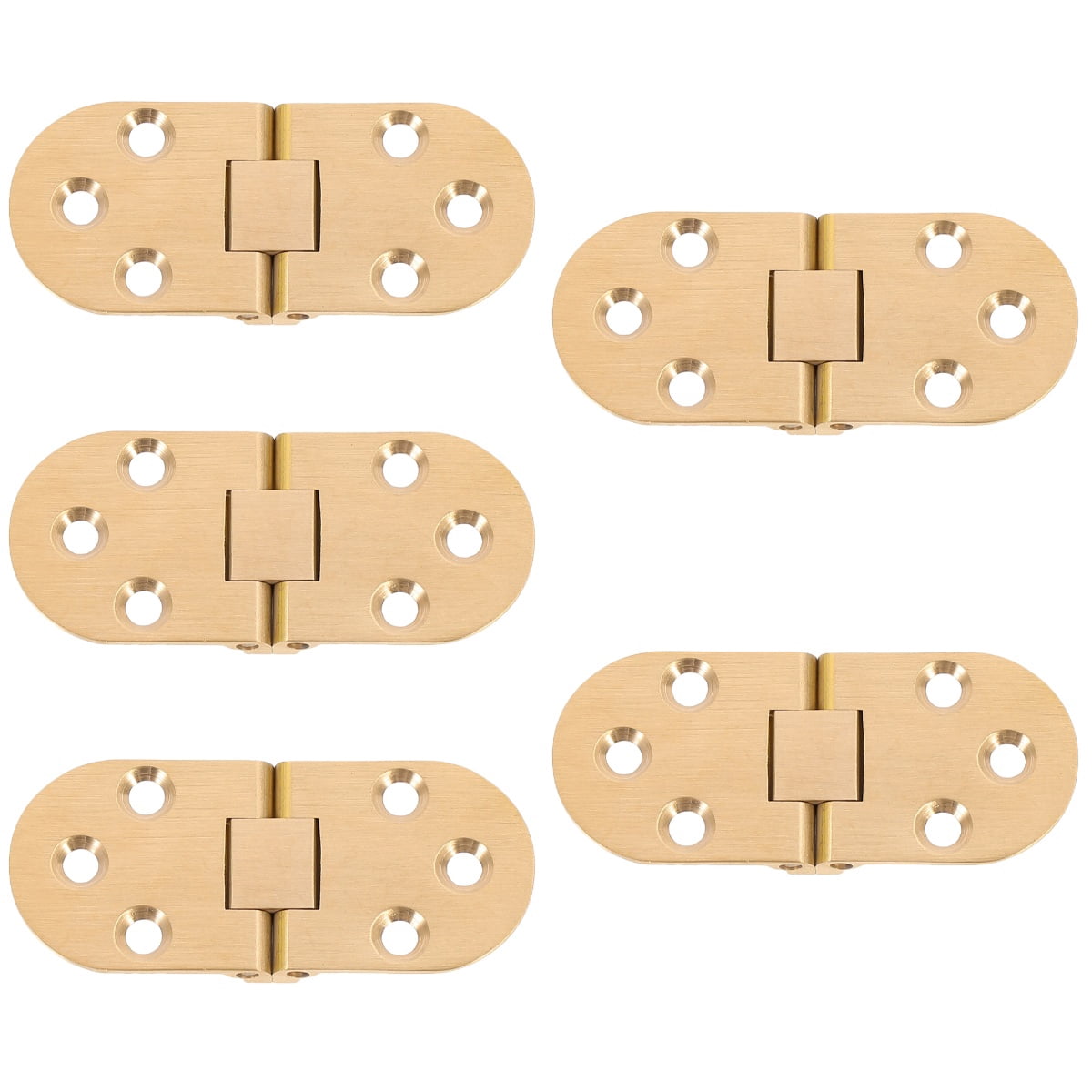 EXHUMKY Golden Metal Concealed Hinges 180 Degree Smooth Close for ...