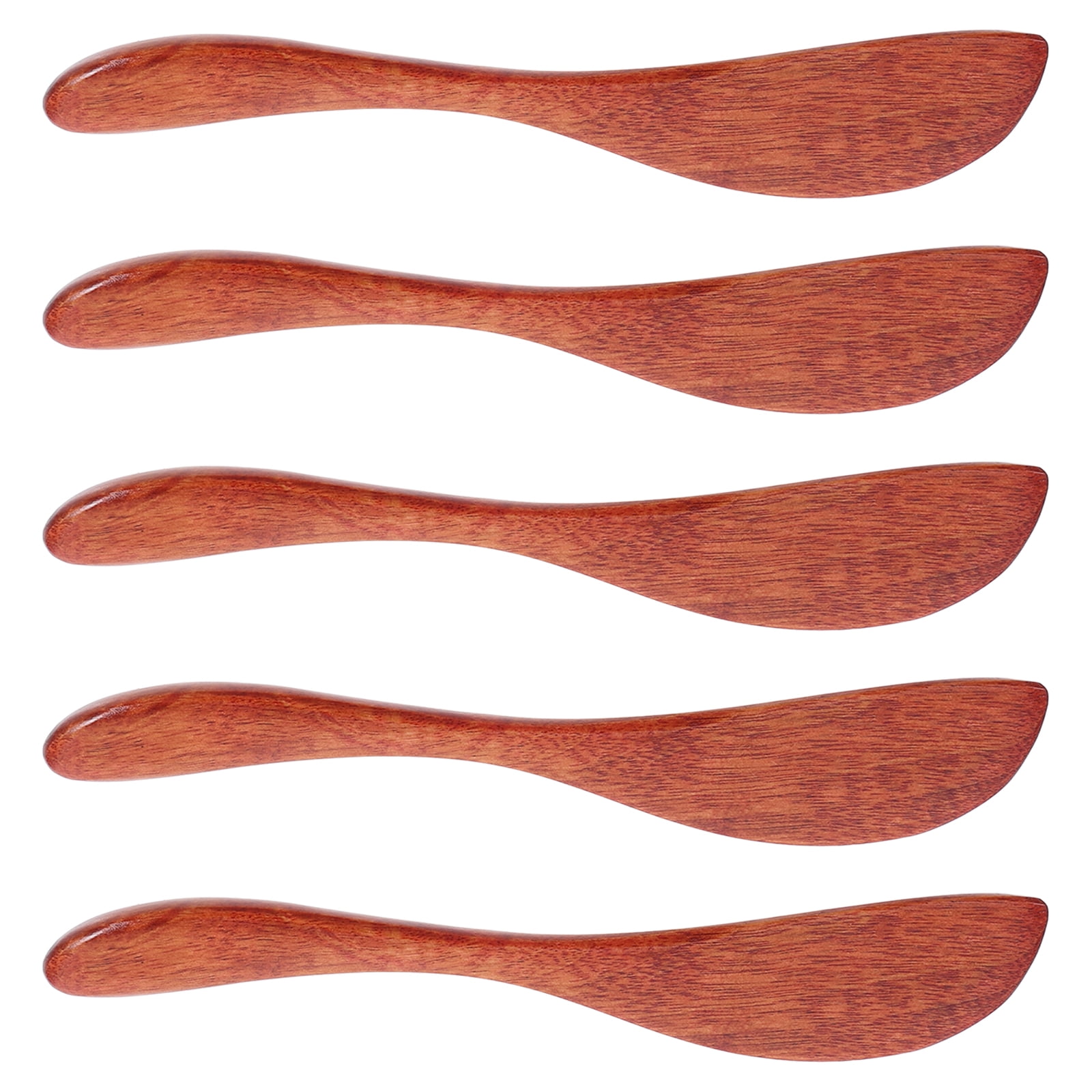 Hemoton 5pcs Jam Spreader Butter Knife Wooden Cream Spatula Cheese ...