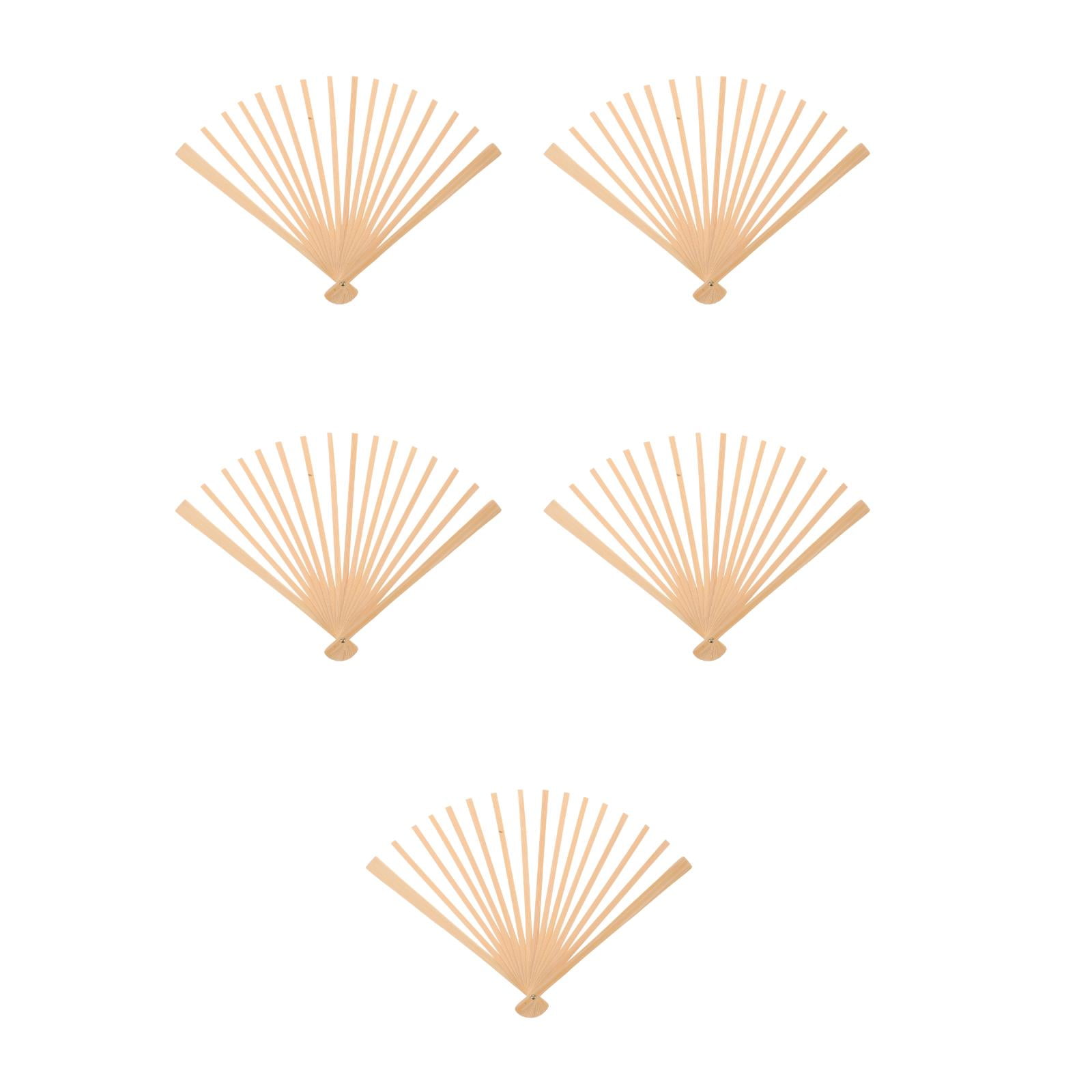 Hemoton 5pcs Japanese Fan Frame DIY Traditional Frame Bamboo Handheld ...