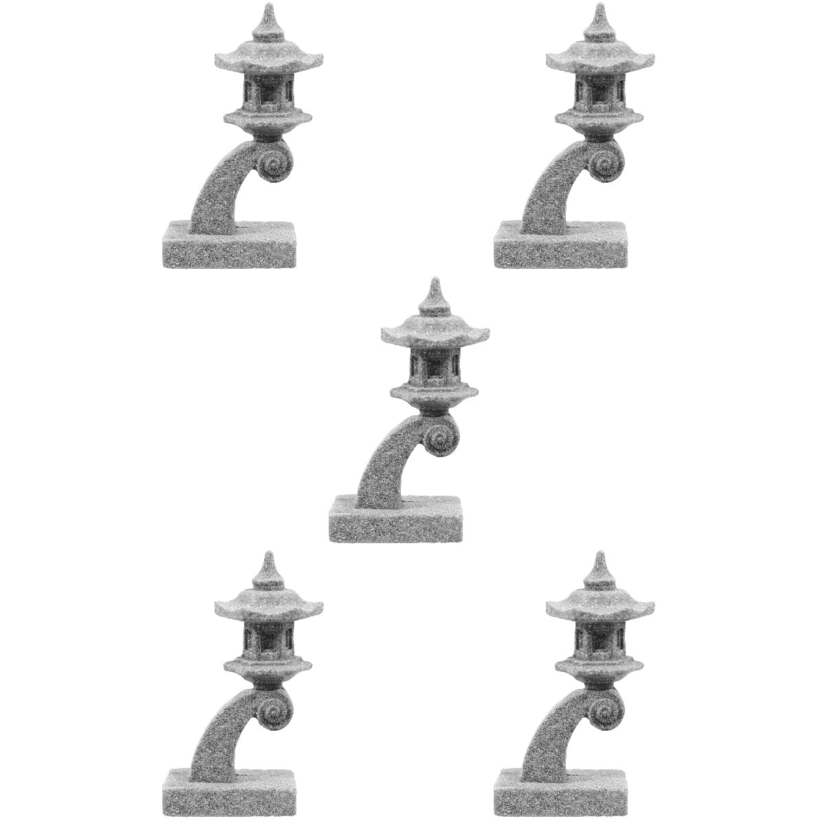Hemoton 5pcs Miniature Pagoda Statue Simulation Pagoda Ornament Garden ...