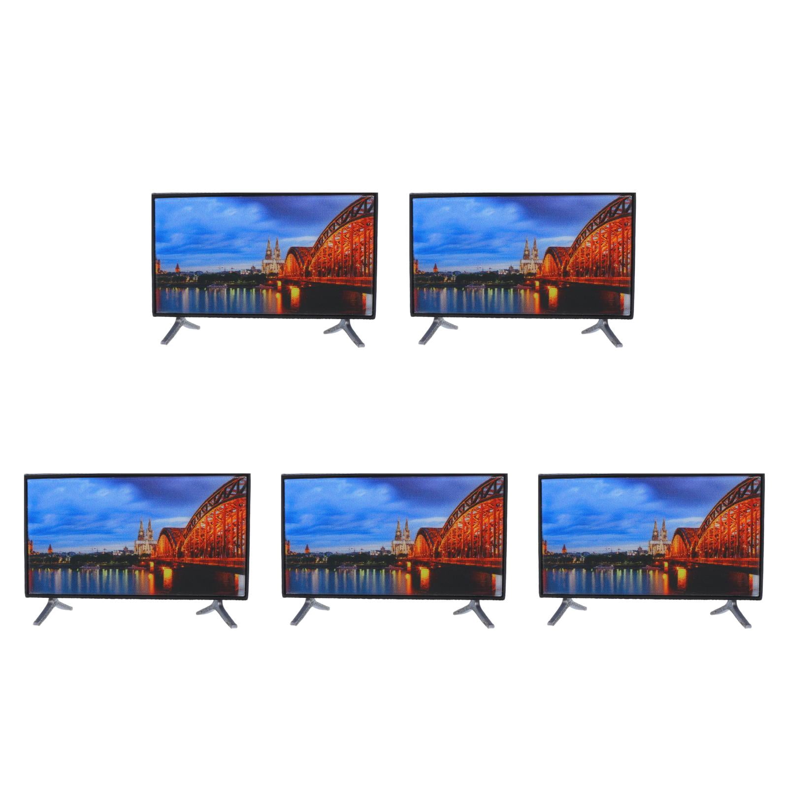 Hemoton 5pcs Miniature TV Dollhouse Television Screen Miniature Scene ...