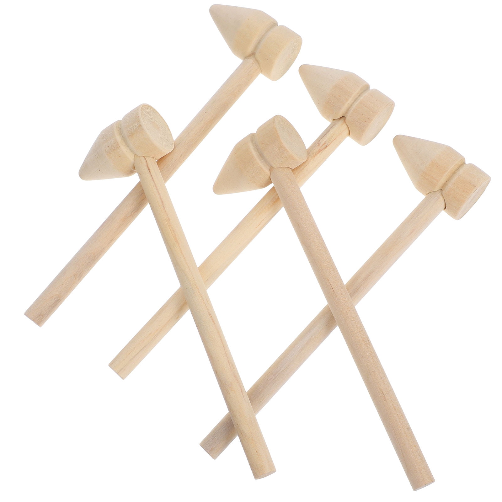 HEMOTON Wooden Hammer for Kids Light Yellow Small Toy Mallet Made of ...