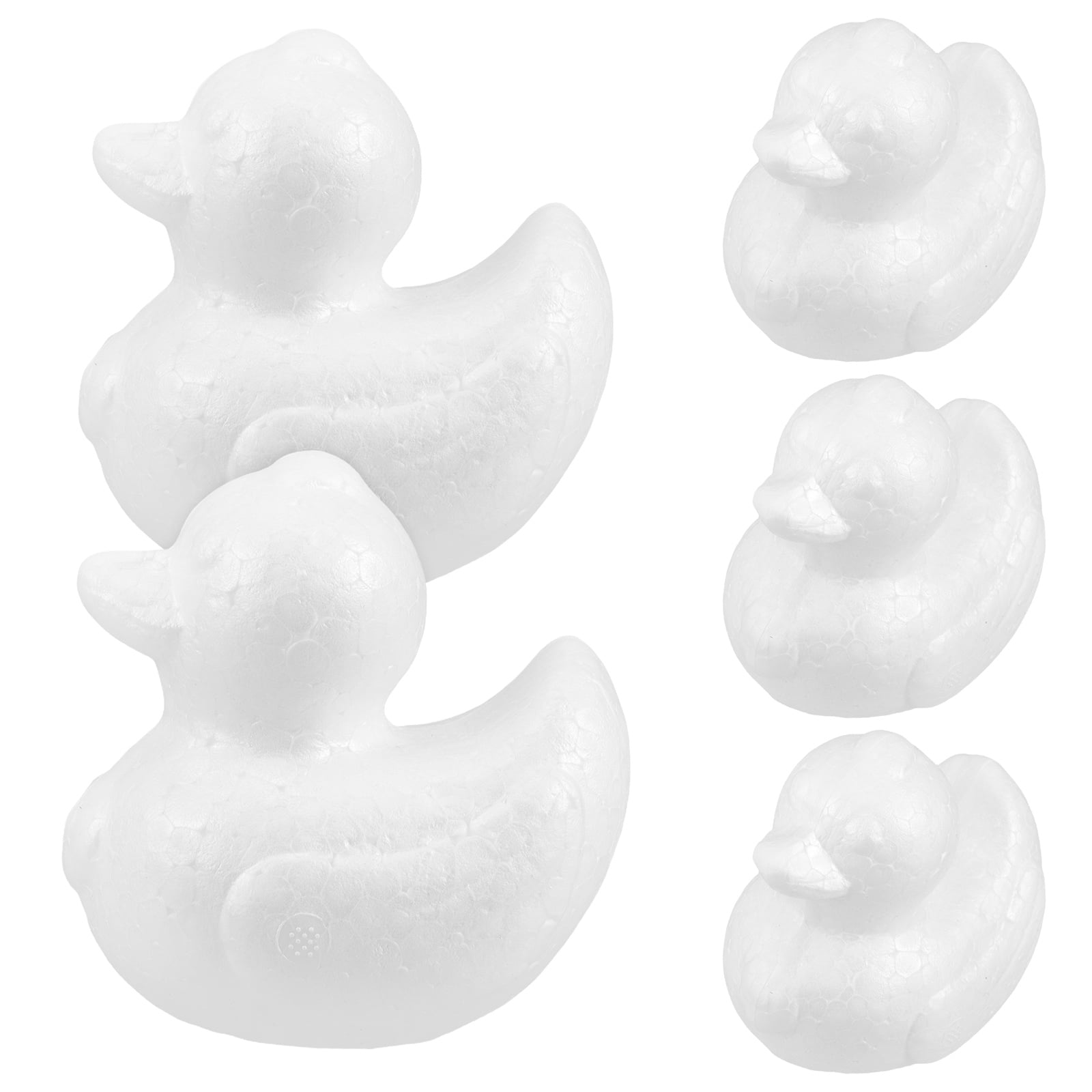 HEMOTON Foam Duck Molds for DIY Crafts Adorable White Animal Models ...