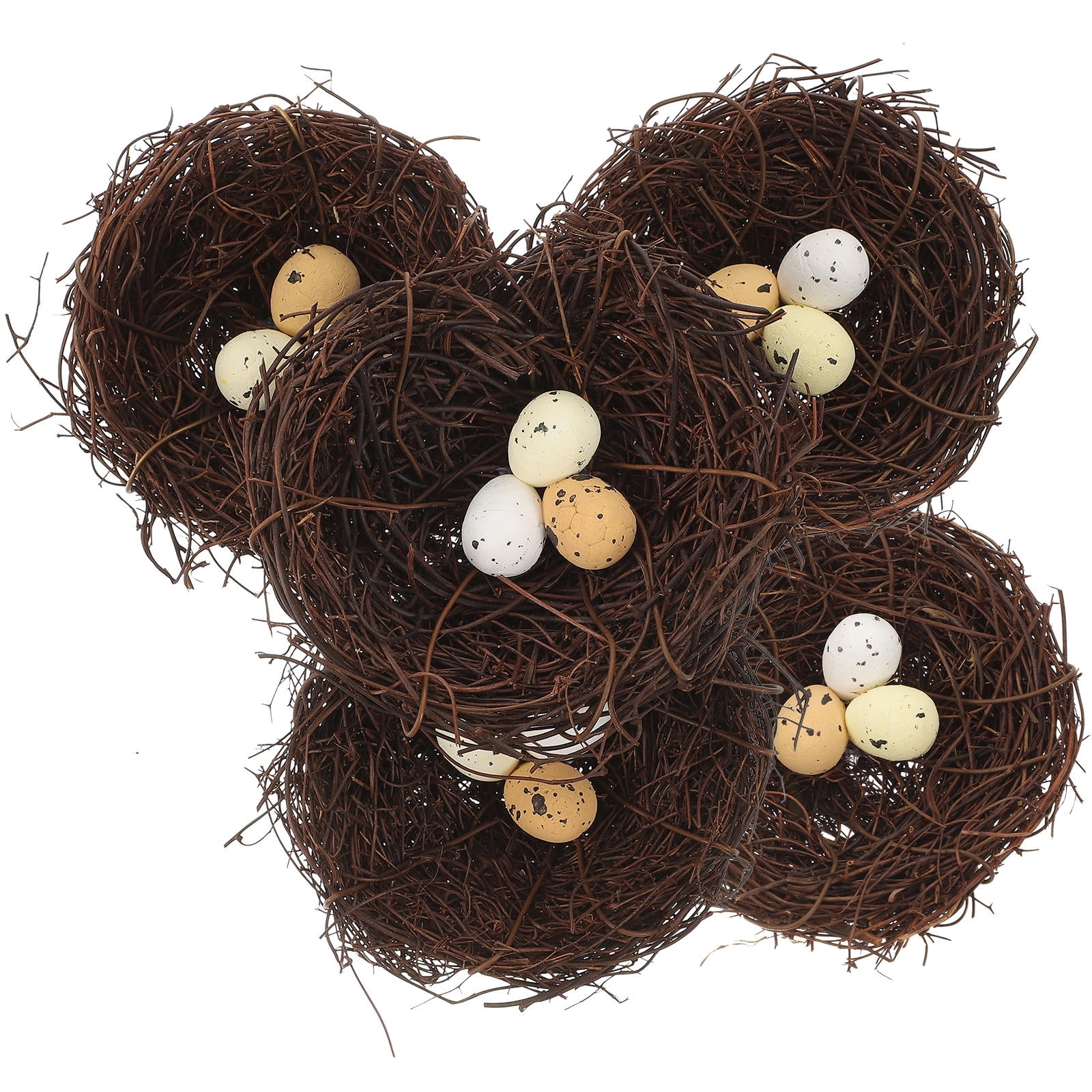 Hemoton 5pcs Realistic Fake Bird Nest Model Bonsai Pot Nest Decoration ...