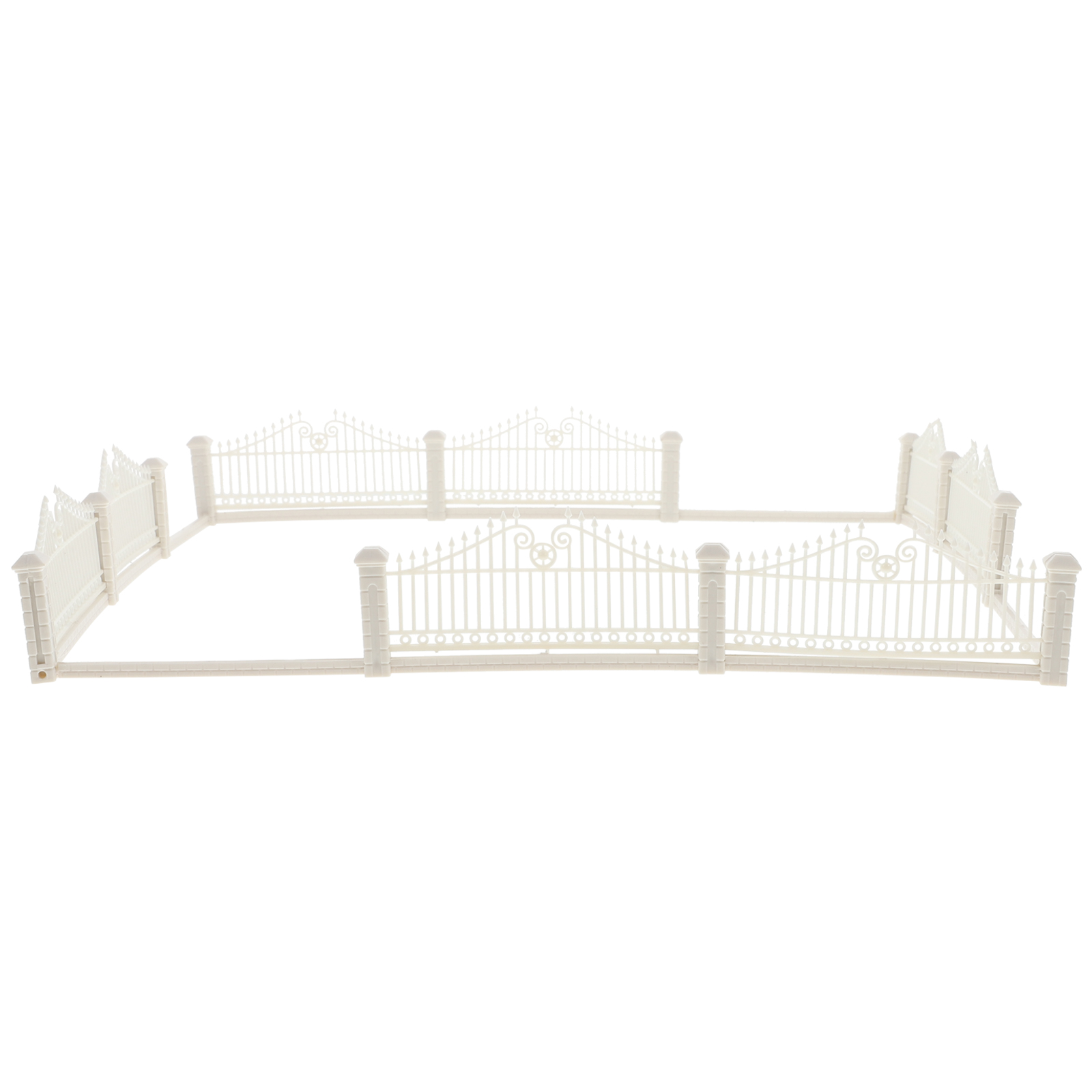 SOPOTUTU Dollhouse Trim Miniature Fence White Abs 5Pcs European Style ...