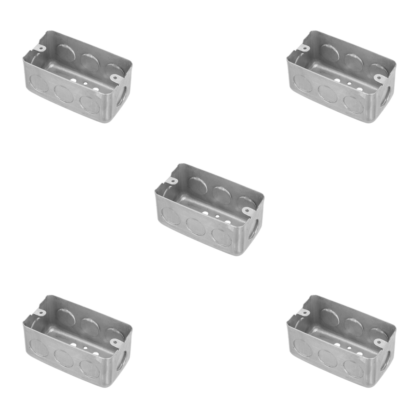 Hemoton 5pcs Single Gang Electrical Box Handy Box Deep Galvanized Drawn ...