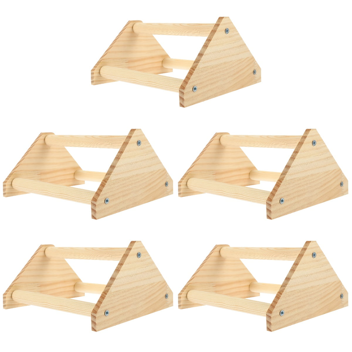 Hemoton 5pcs Tabletop Parrot Perch Stand Wooden Chicken Stand Parrot ...
