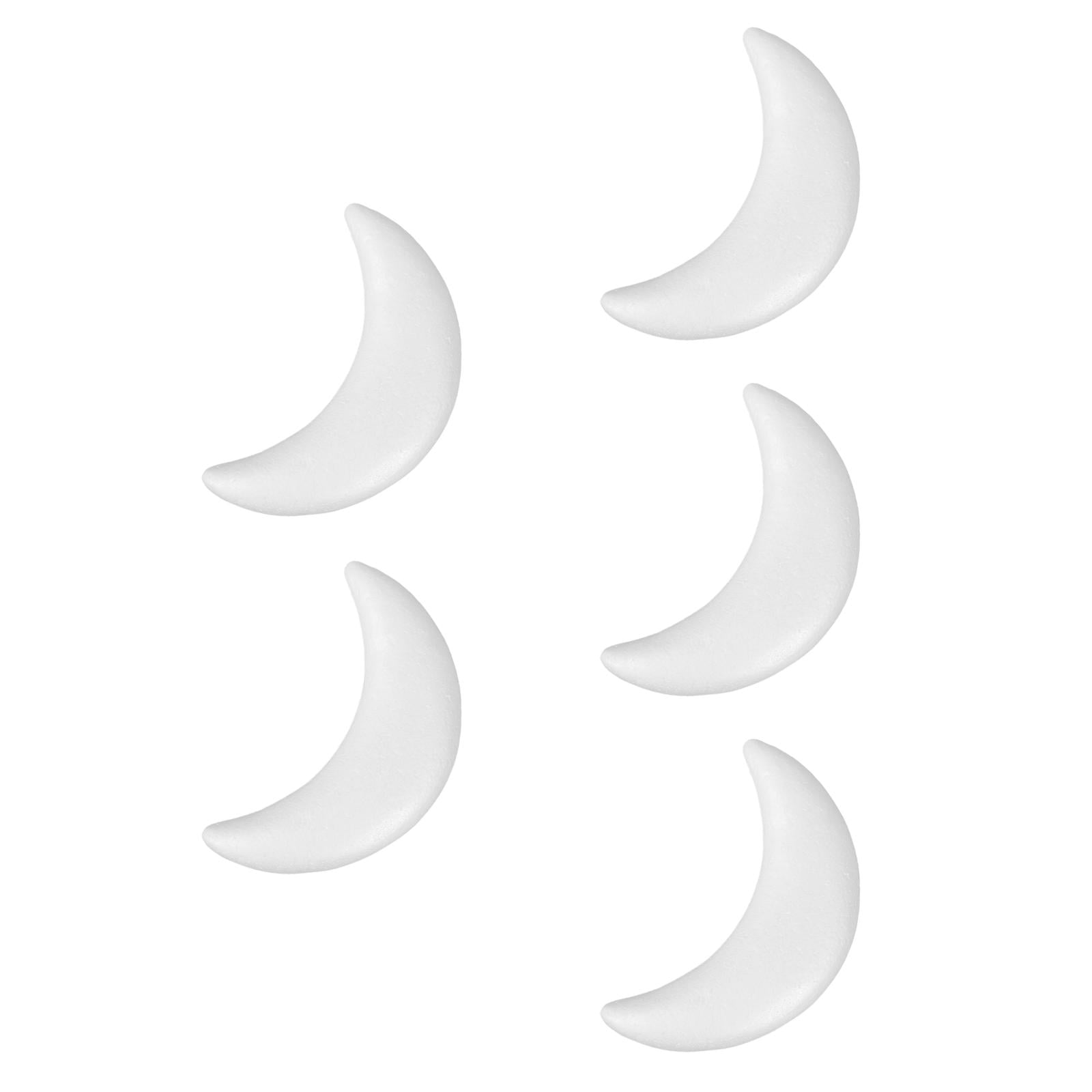 Hemoton 5pcs White Polystyrene Foam Balls Moon Shape 30cm for Kids DIY ...