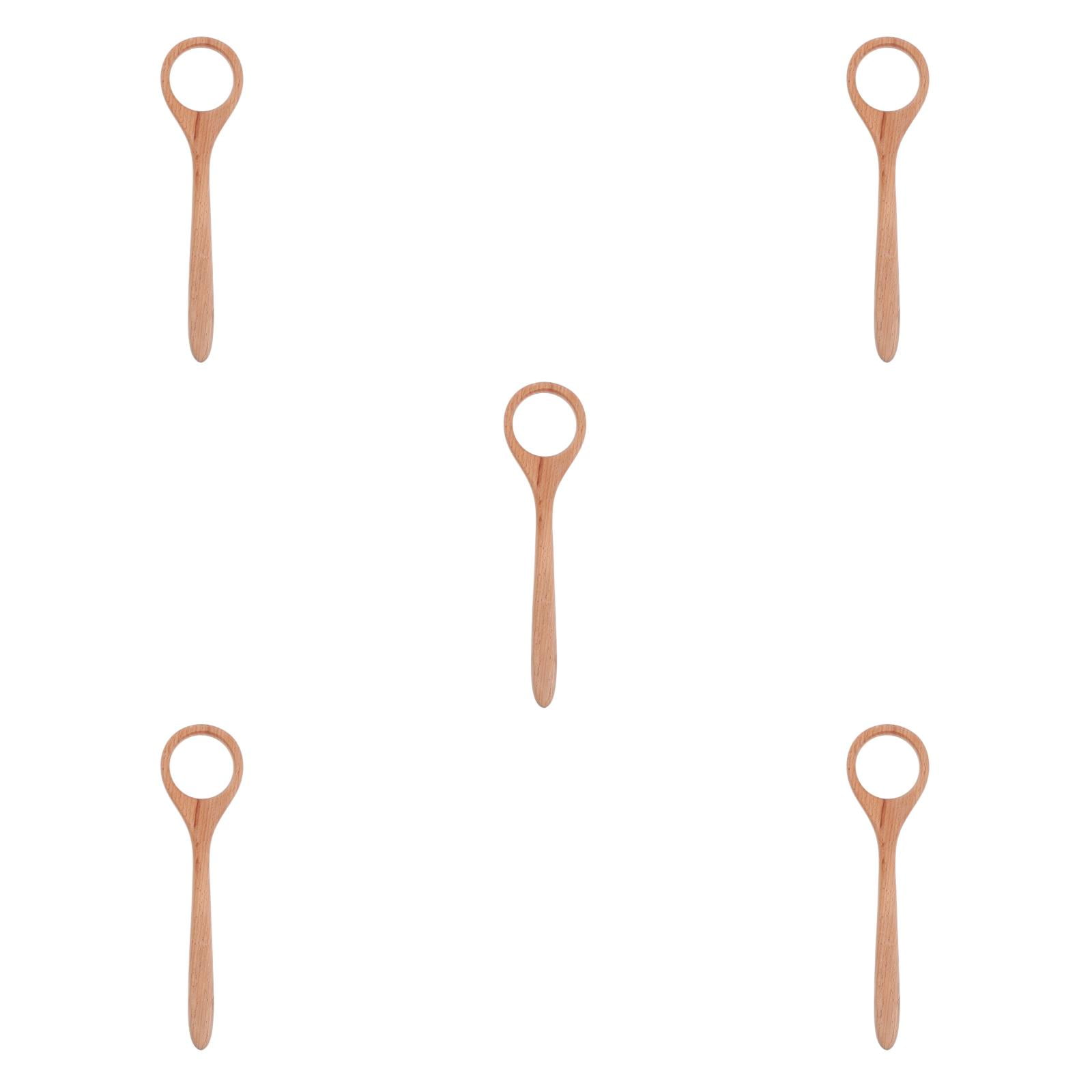 Hemoton 5pcs Wood wood Dough Whisk Ergonomic Handle Sourdough Stirrer ...