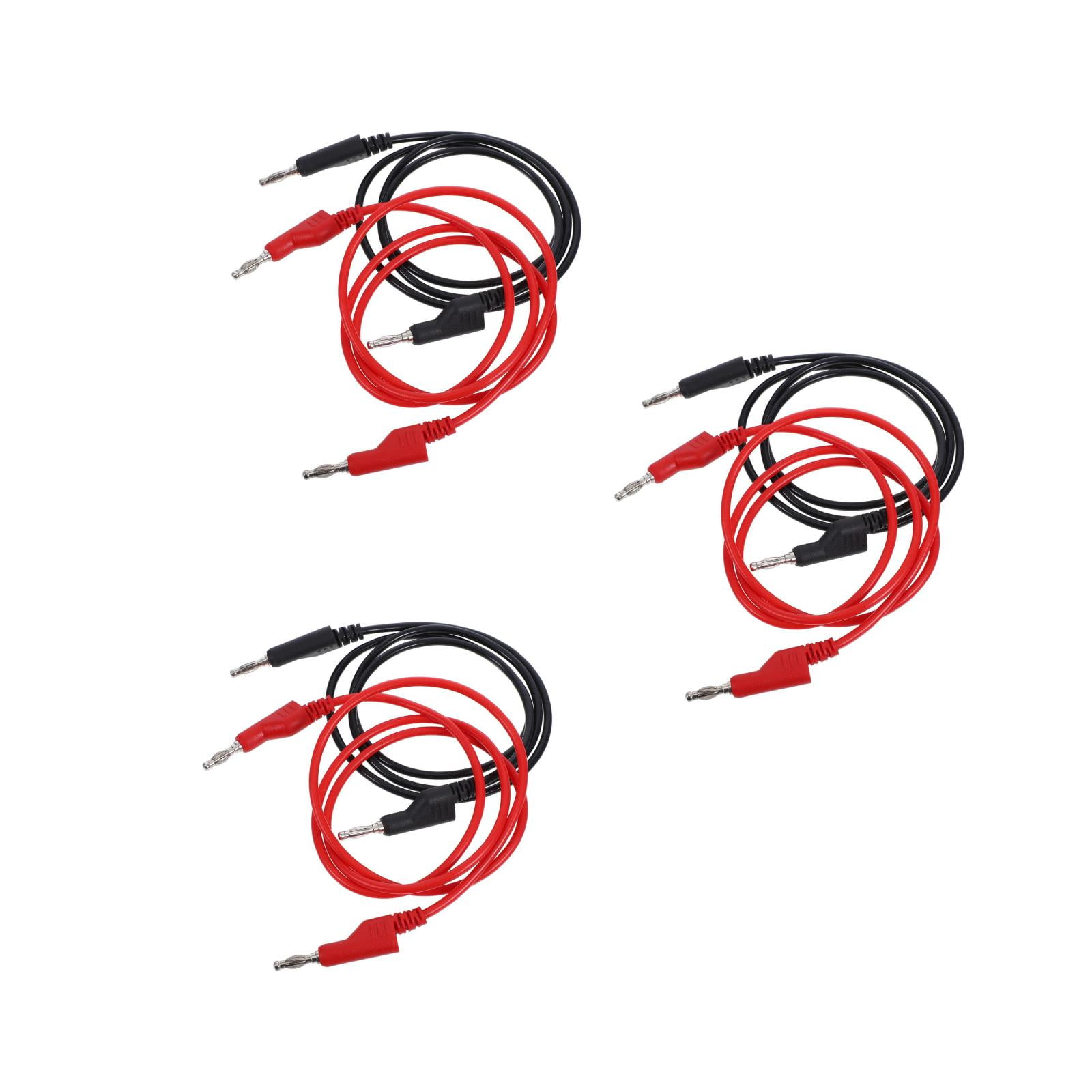 Hemoton 6 PCS Electrical Test Wire Banana to Banana Plug Test Lead Set ...