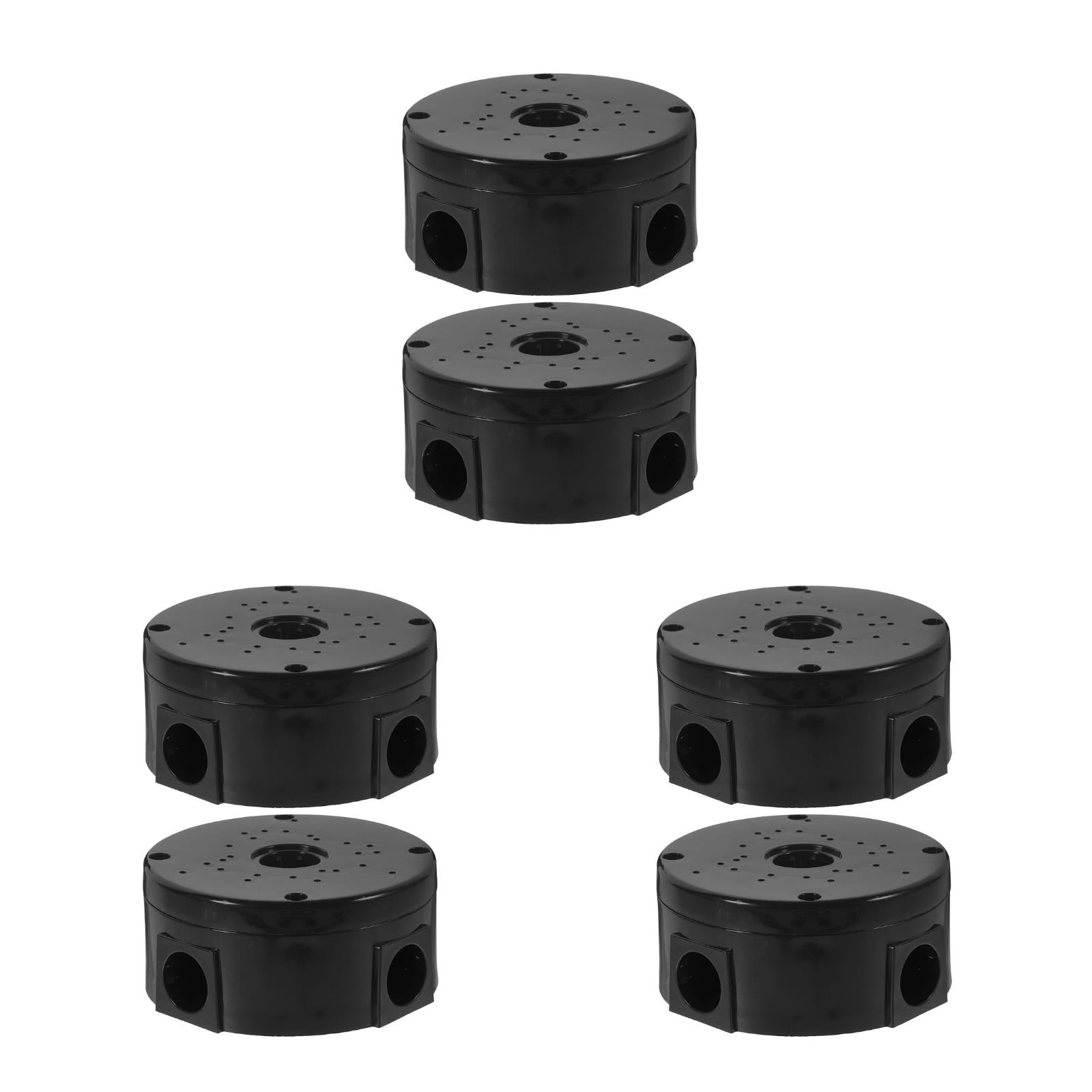 UPGRATOR 6 PCS Round Junction Box Waterproof Dustproof Plastic Black ...
