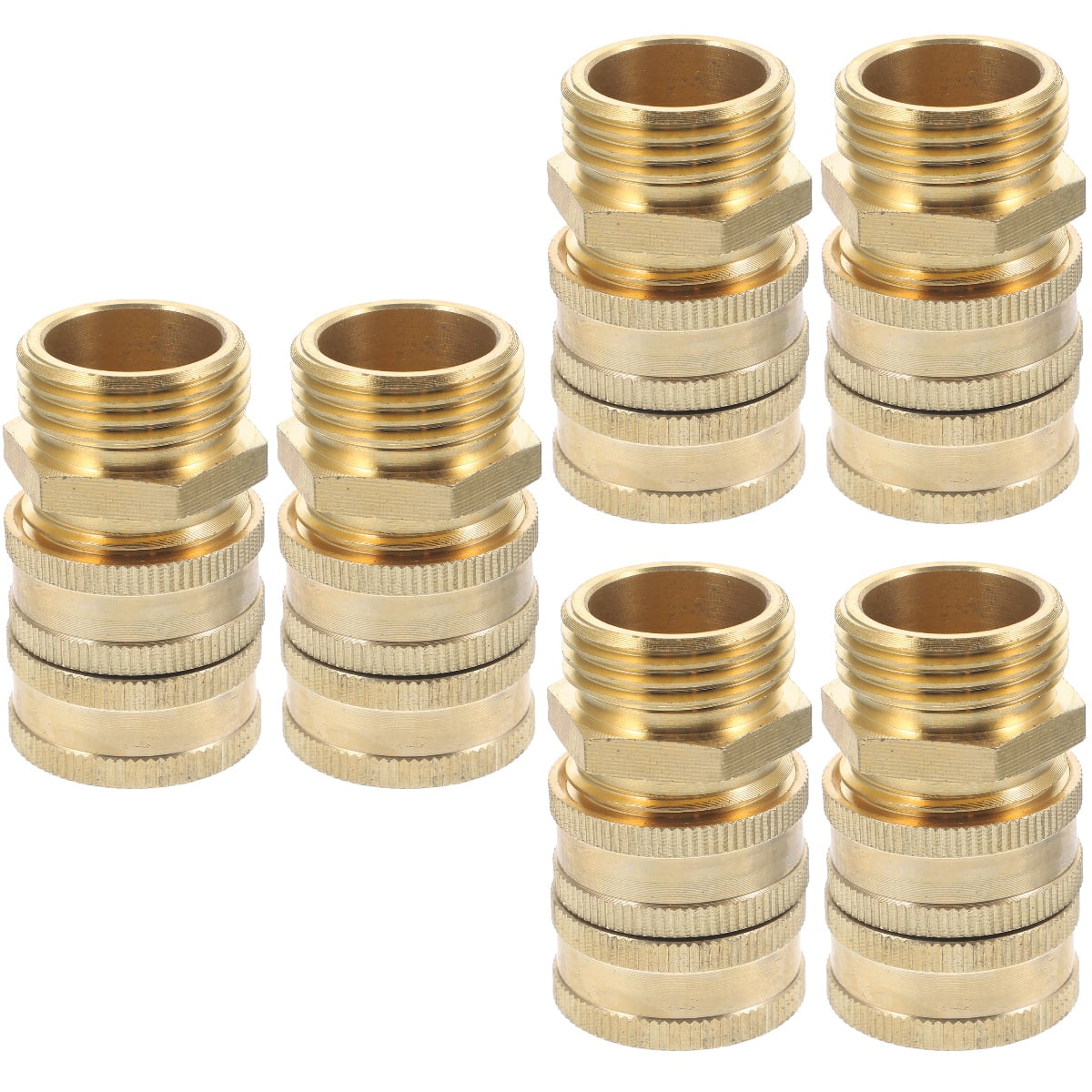 Hemoton 6 Pairs Garden Hose Adapter 3/4 Inch Hose Coupler Quick Connect ...