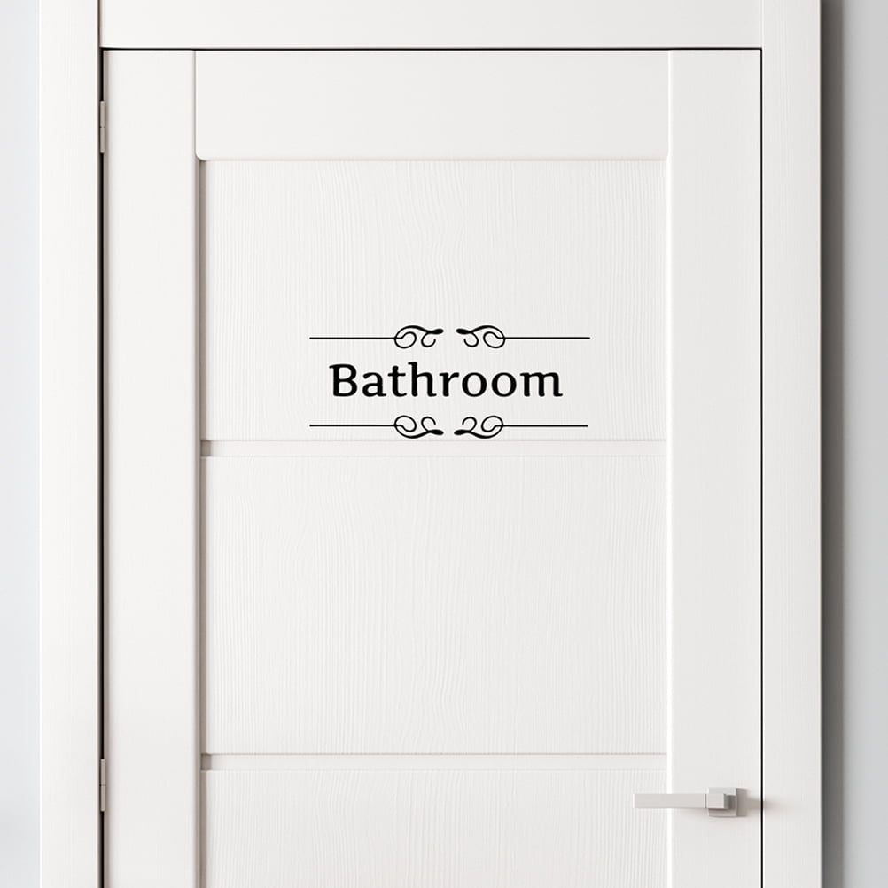 Hemoton 6-Pack Adhesive Toilet Door Decals Bathroom Restroom Signs ...