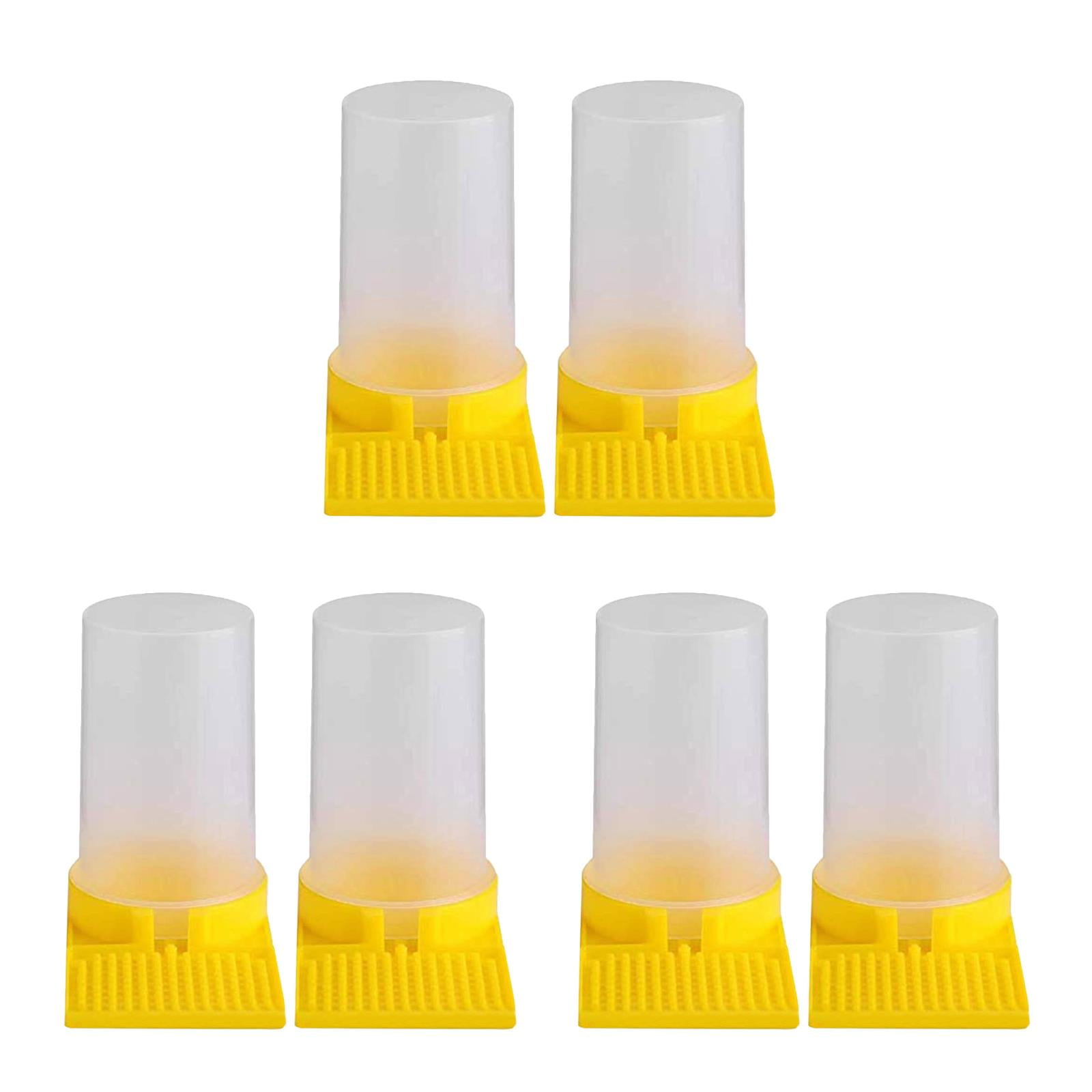 Hemoton 6 Pcs Bee Feeder Beehive Entrance Water Feeding Cups Tool Reusable Beekeeping Tool Bee ...