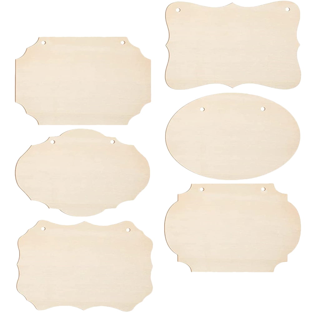 YOSADIER Hanging Plaque Sign Khaki Home Use For Craft Enthusiasts 6Pcs ...