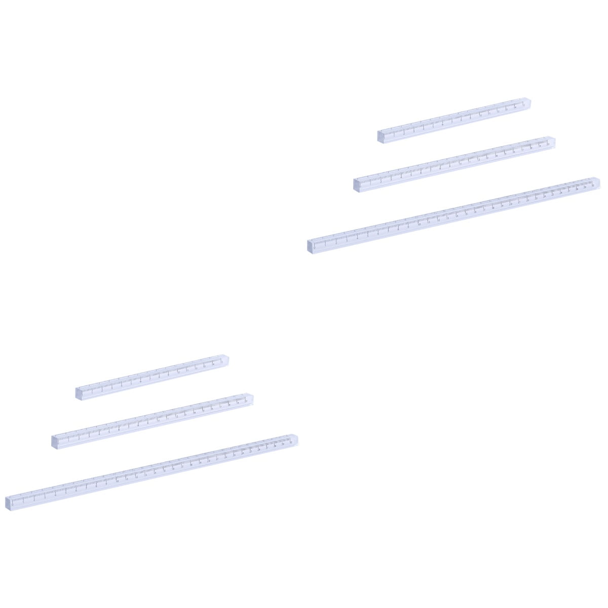 Hemoton 6 Pcs Drawing Ruler Tool Scale Drawing Ruler Portable Measuring ...