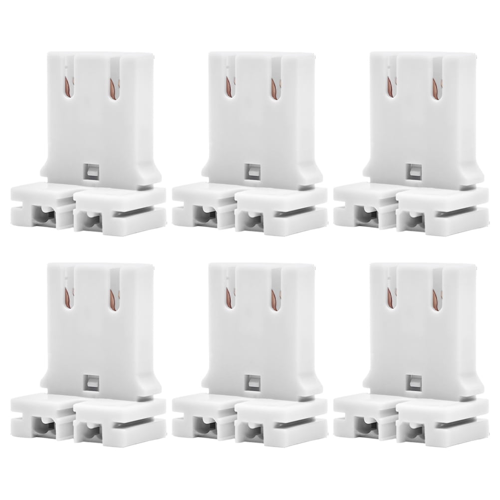 Hemoton 6 Pcs Fluorescent Lamp Holder 4.00X3.00X1.80CM White - Walmart.com