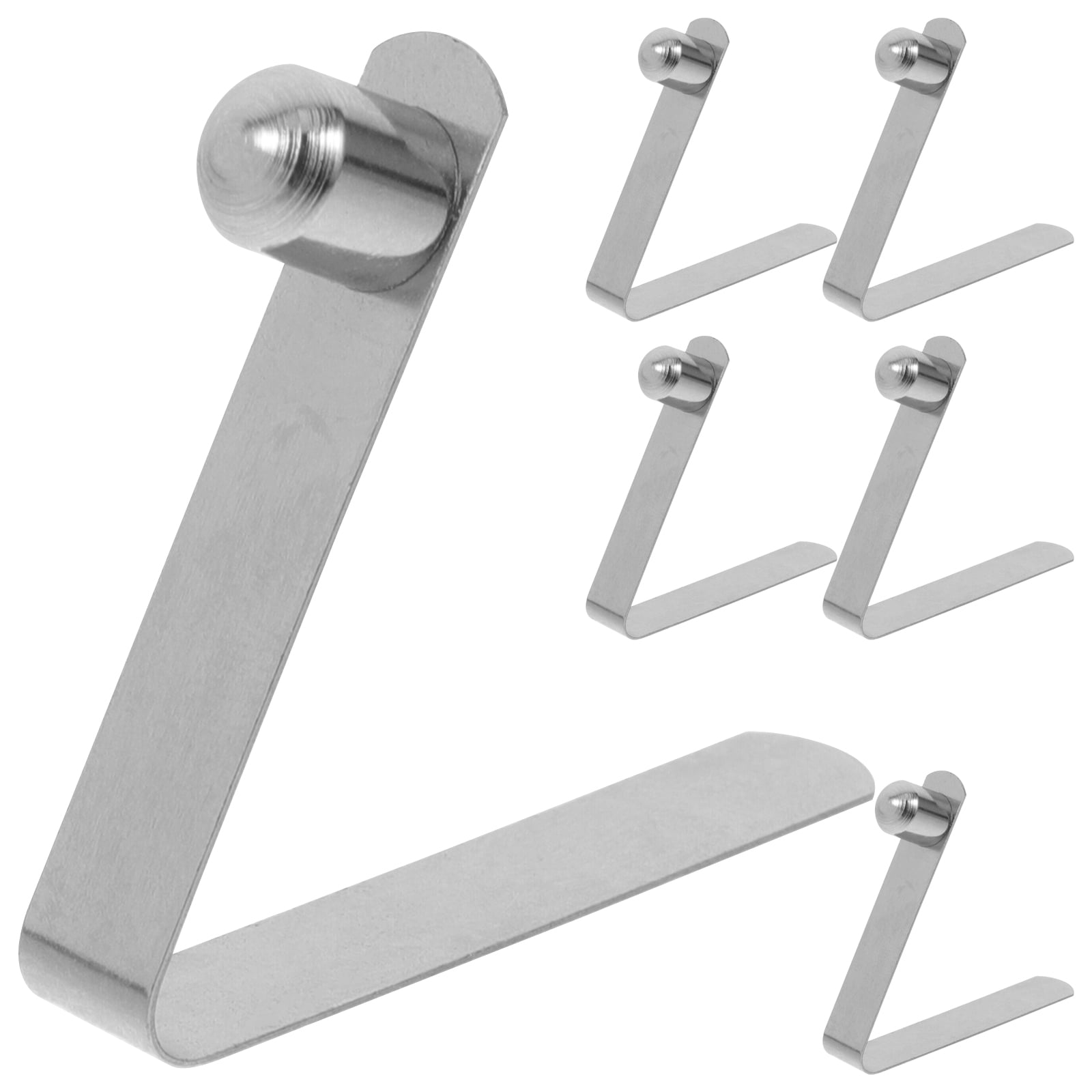 Hemoton 6 Pcs Pipe Clamp Push Pull Spring Clip Kayak Paddle Snap Silver ...