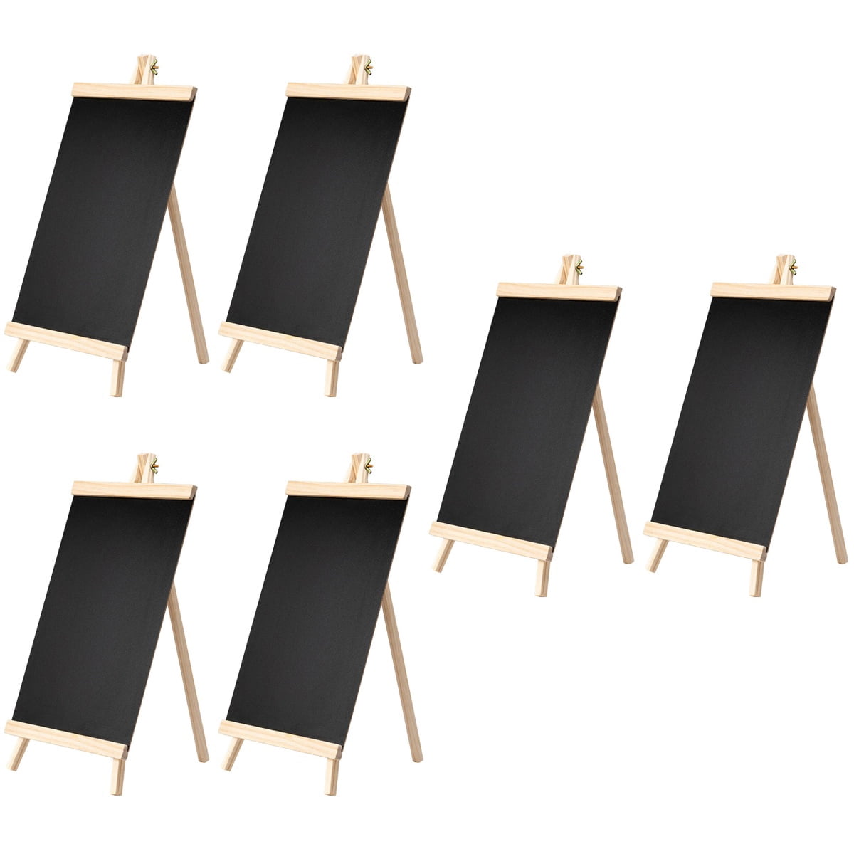 Hemoton 6 Pcs Rustic Chalkboard Sign Standing Wood Framed Blackboard ...