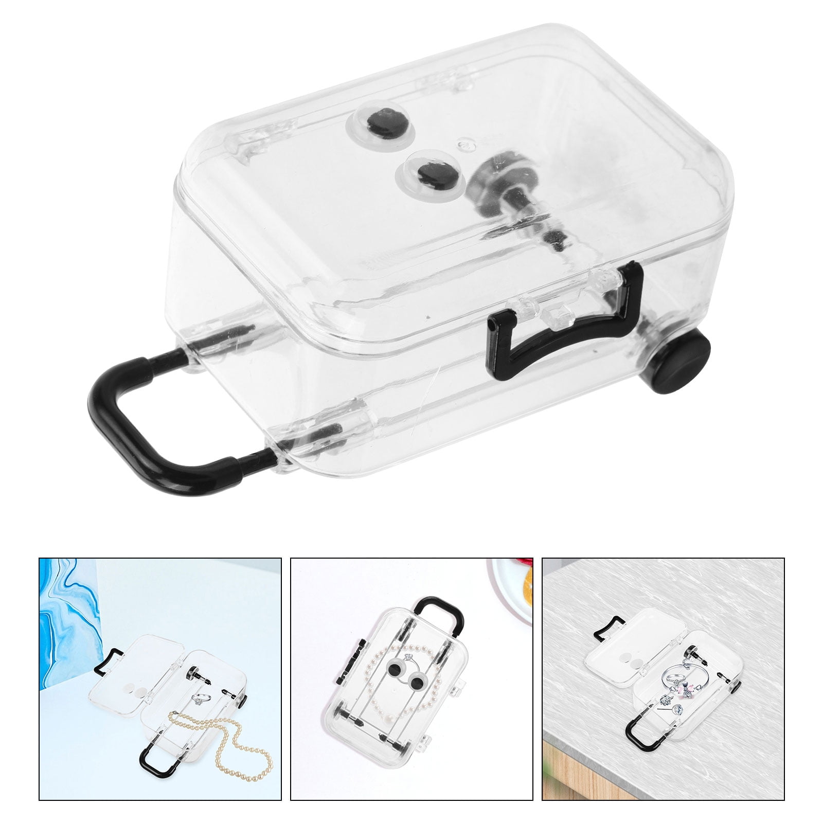 Hemoton 6 Pcs Transparent Trolley Case Mini Luggage Suitcase Travel ...