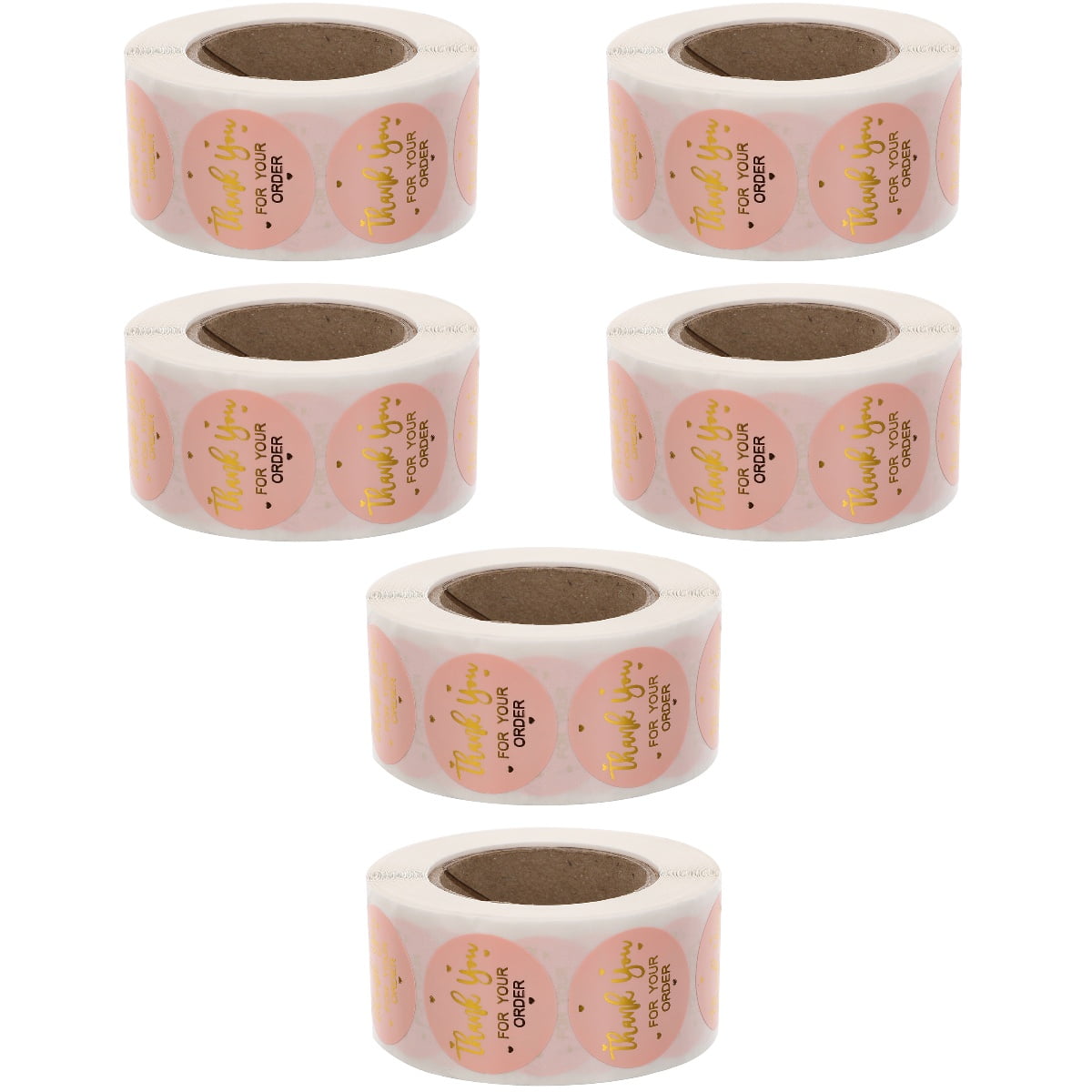 Hemoton 6 Rolls DIY Wrapping Thank You Labels Sealing Tag Sticker Gift ...