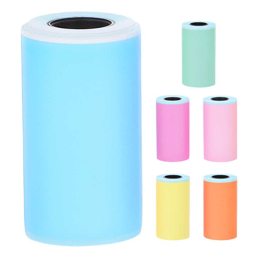 Hemoton 6 Rolls Of Portable Mini Thermal Printer Paper Self-Adhesive ...