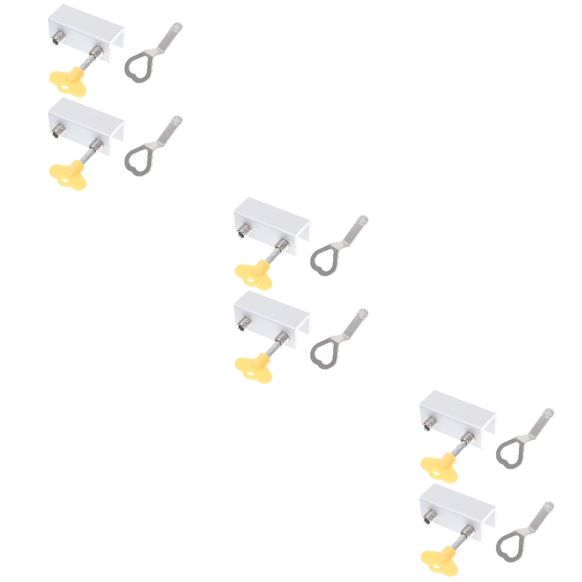 Hemoton 6 Sets Sliding Window Locks Window Security Stoppers Adjustable ...