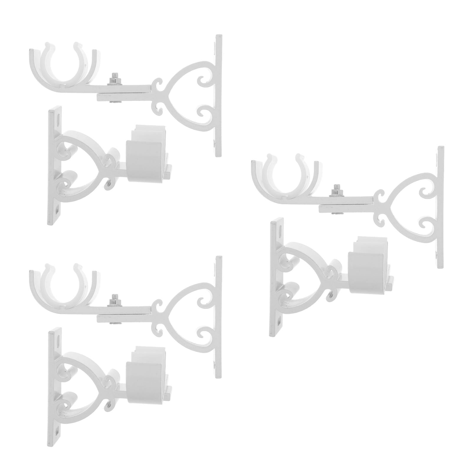 Hemoton 6 pcs Adjustable Curtain Rod Brackets For Wall Installation ...