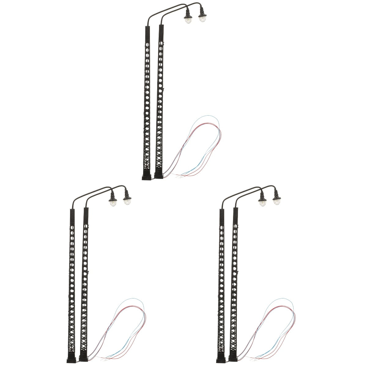 EXHUMKY Railroad Lamp Model Black Metal ABS for Sand Table Layout 6Pcs ...