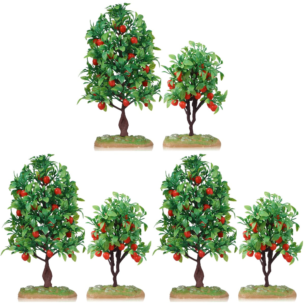 Hemoton 6 pcs Model Trees Artificial Apple Trees Diorama Tree Figurines ...