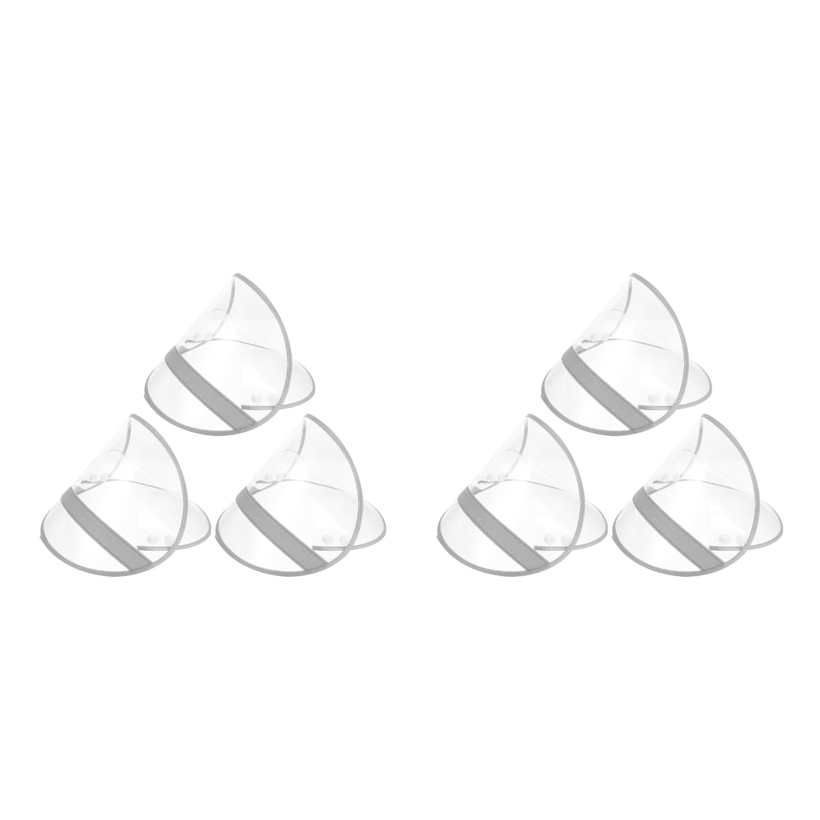 Hemoton 6 pcs Raincoat Hat Shield Rain Poncho Facial Protector Transparent Cap Brim Raincoat ...