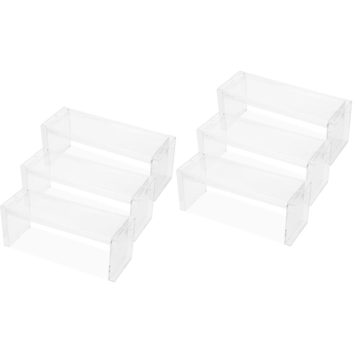 Hemoton 6 pcs Rectangular Clear Showcases Collectibles Display Stands ...