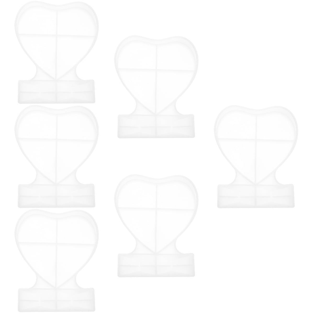 Hemoton 6 pcs Useful Photo Frame Epoxy Mold Love-shaped Picture Frame ...