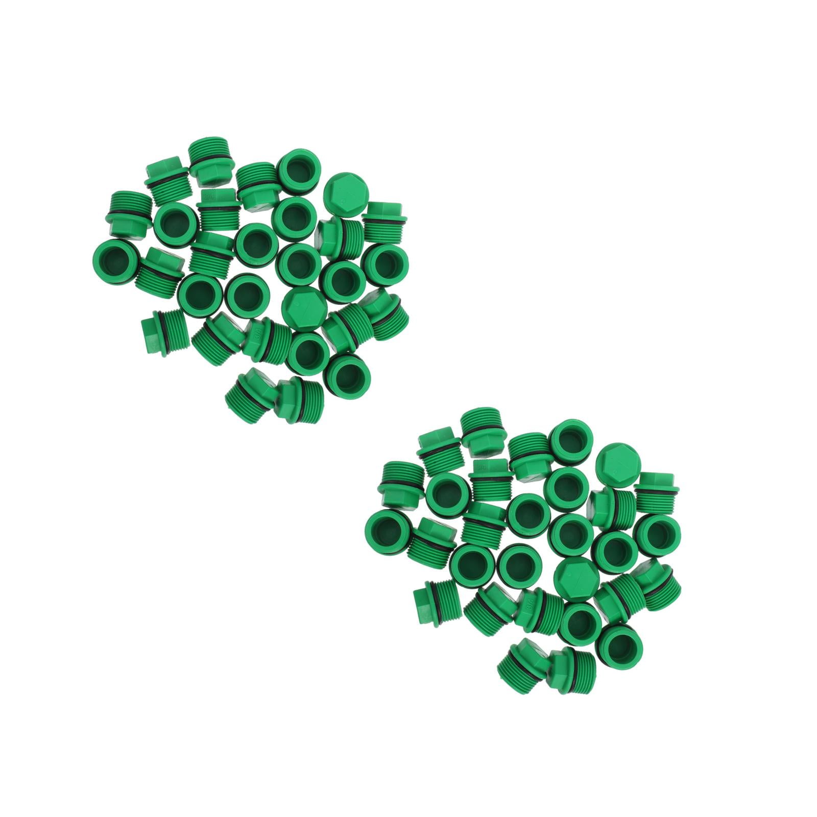Hemoton 60 PCS Outer Male Threaded Pipe Plug End Cap Garden Hose Water ...