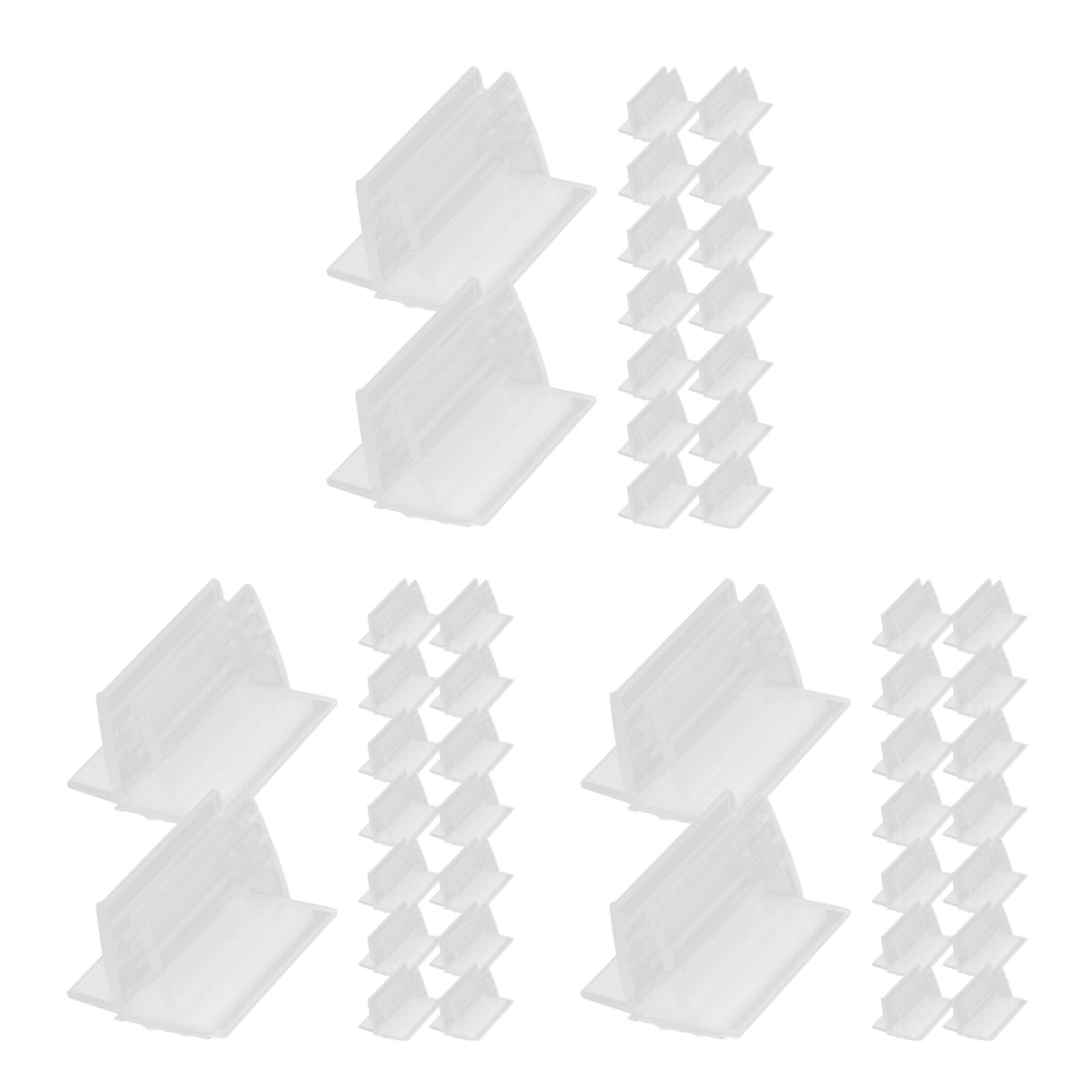 HEMOTON OUNONA 60 PCS Shelf Label Holders Clear Plastic for Shelves ...