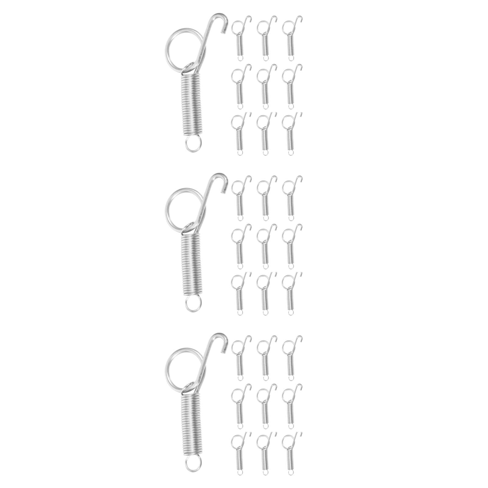 Hemoton 60 Pcs Rabbit Cages Door Metal Finger Spring Latch Hook Multi-Functional Pet Cages Door ...