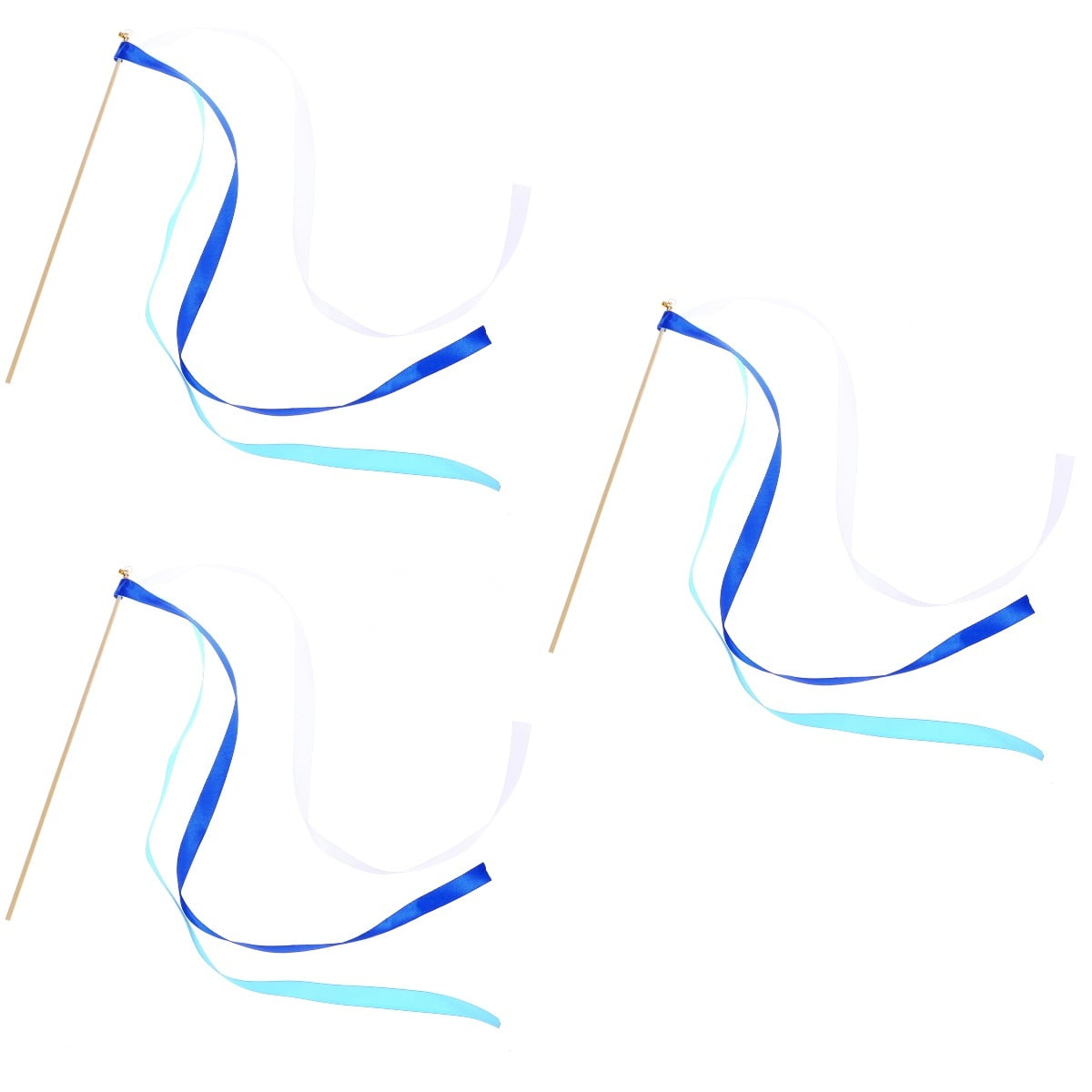 Hemoton 60 Pcs Ribbon Sticks Fairy Sticks Ribbon Streamers Wands with ...