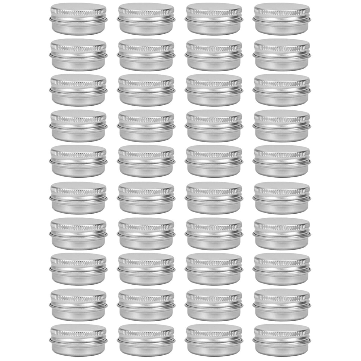 Hemoton 60 Pcs Round Shaped Aluminum Jars Empty Makeup Cream Tin ...