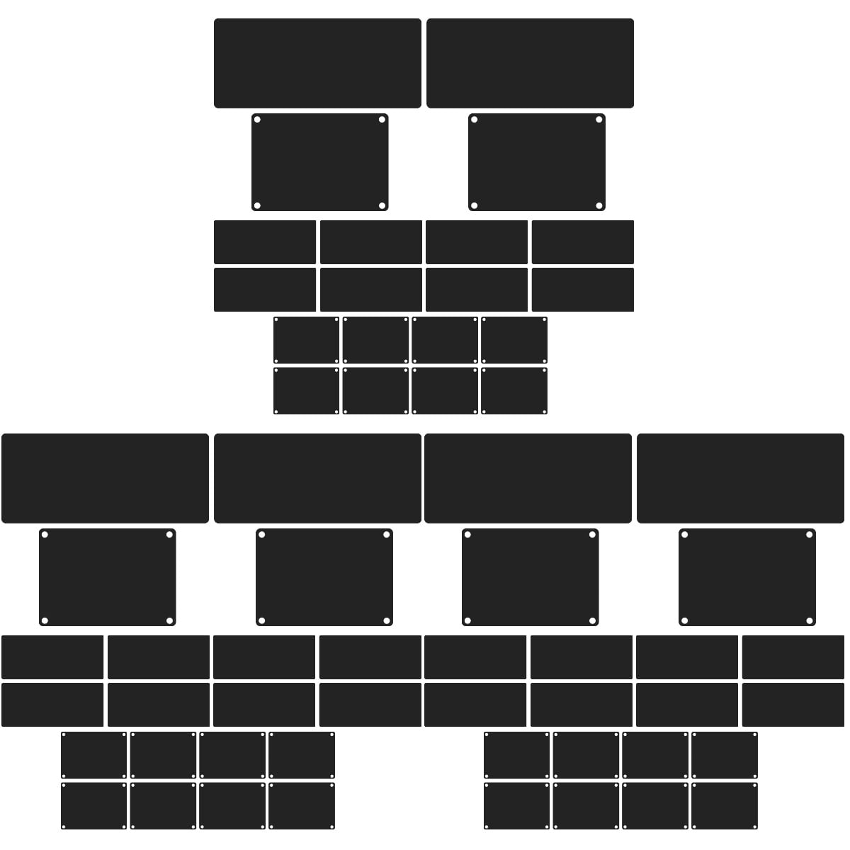 Hemoton 60 Pcs Small Wall Mounted Sign Plates DIY Blanks Signs Plates ...