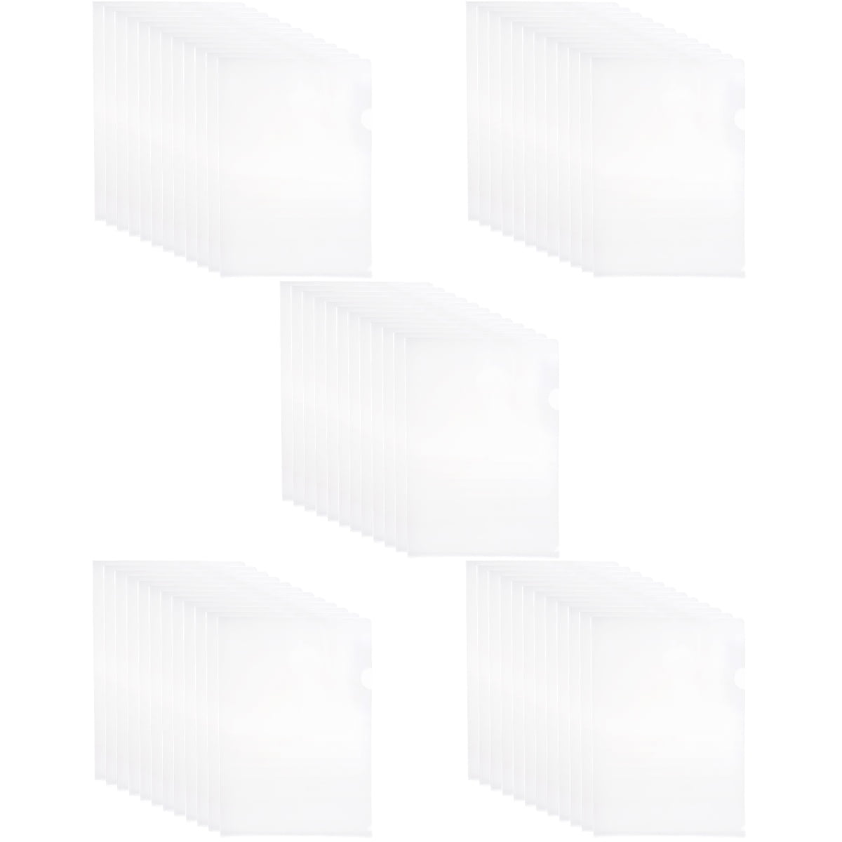 Hemoton 60 pcs Clear Document Folder L-Type Plastic Folder Copy Safe ...