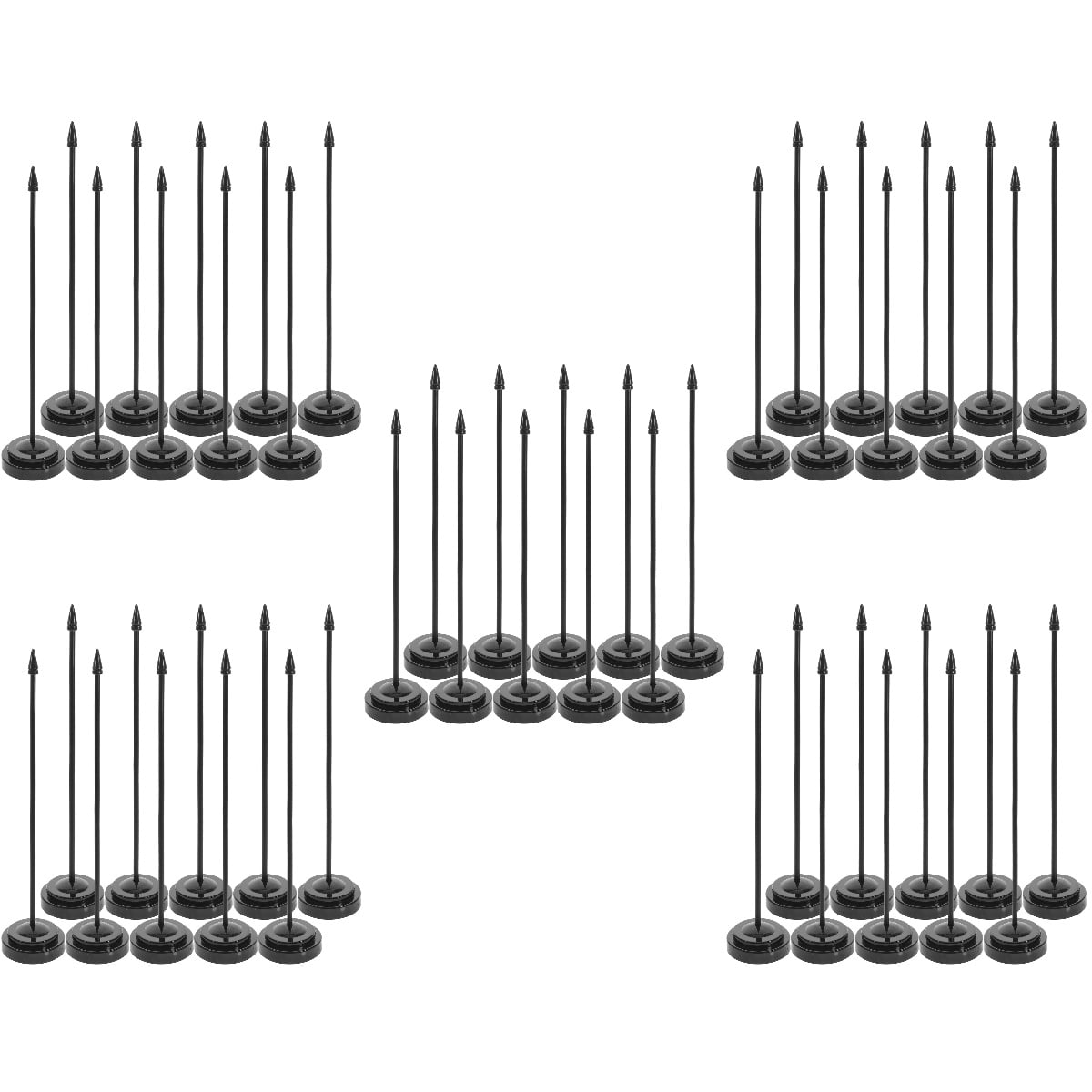 Hemoton 60 pcs Desk Flag Base Stand Small Flag Stand Flagpole Desktop ...