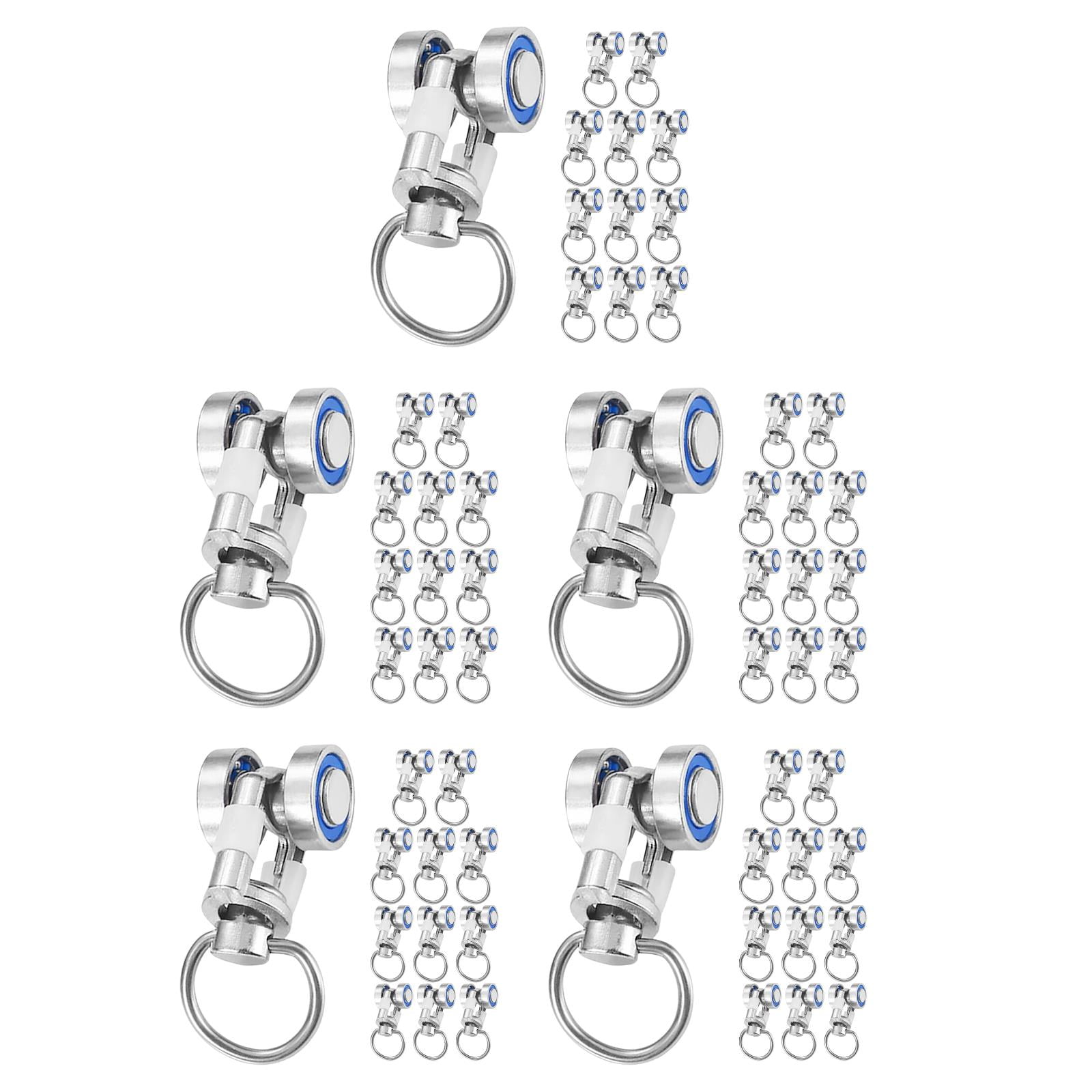 Hemoton 60 pcs Metal Curtain Track Rollers Smooth Sliding Pulley ...