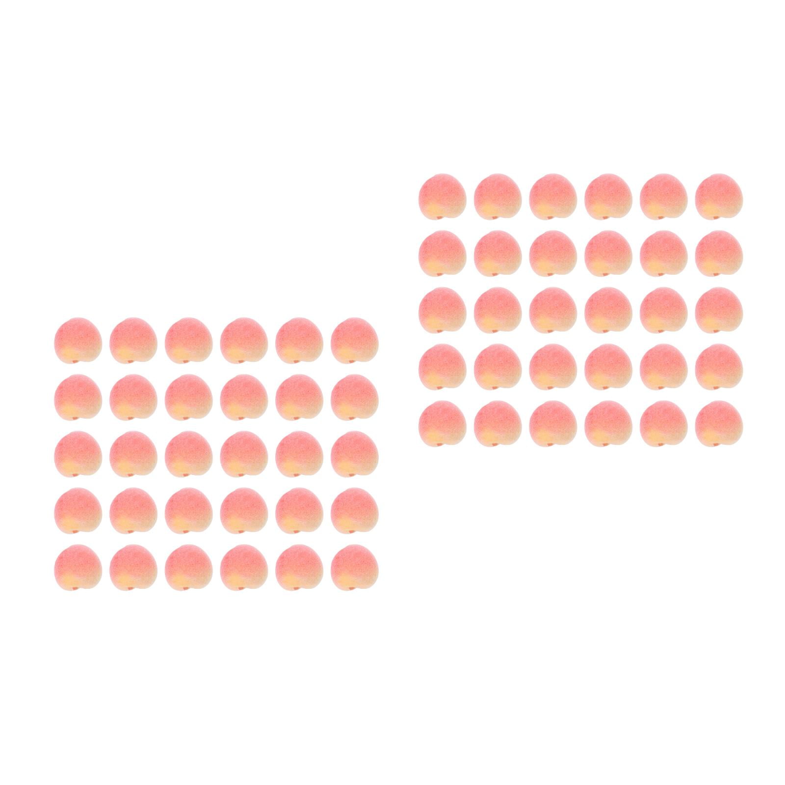 Hemoton 60 pcs Realistic Peach Decors Fake Fruits Desktop Fake Peaches Simulated Peaches ...