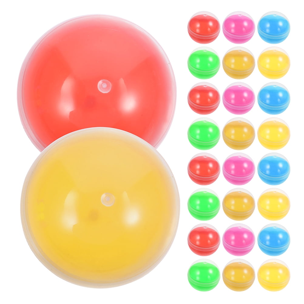 Hemoton 60pcs Empty Plastic Capsules Colored Round Capsules Toy ...