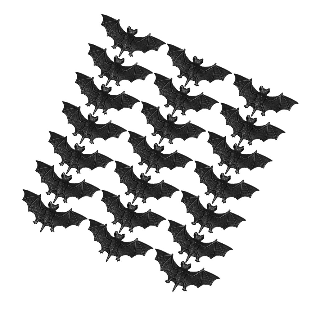 Hemoton 60pcs Halloween Flying Bats Decorations Realistic Bats Fake ...